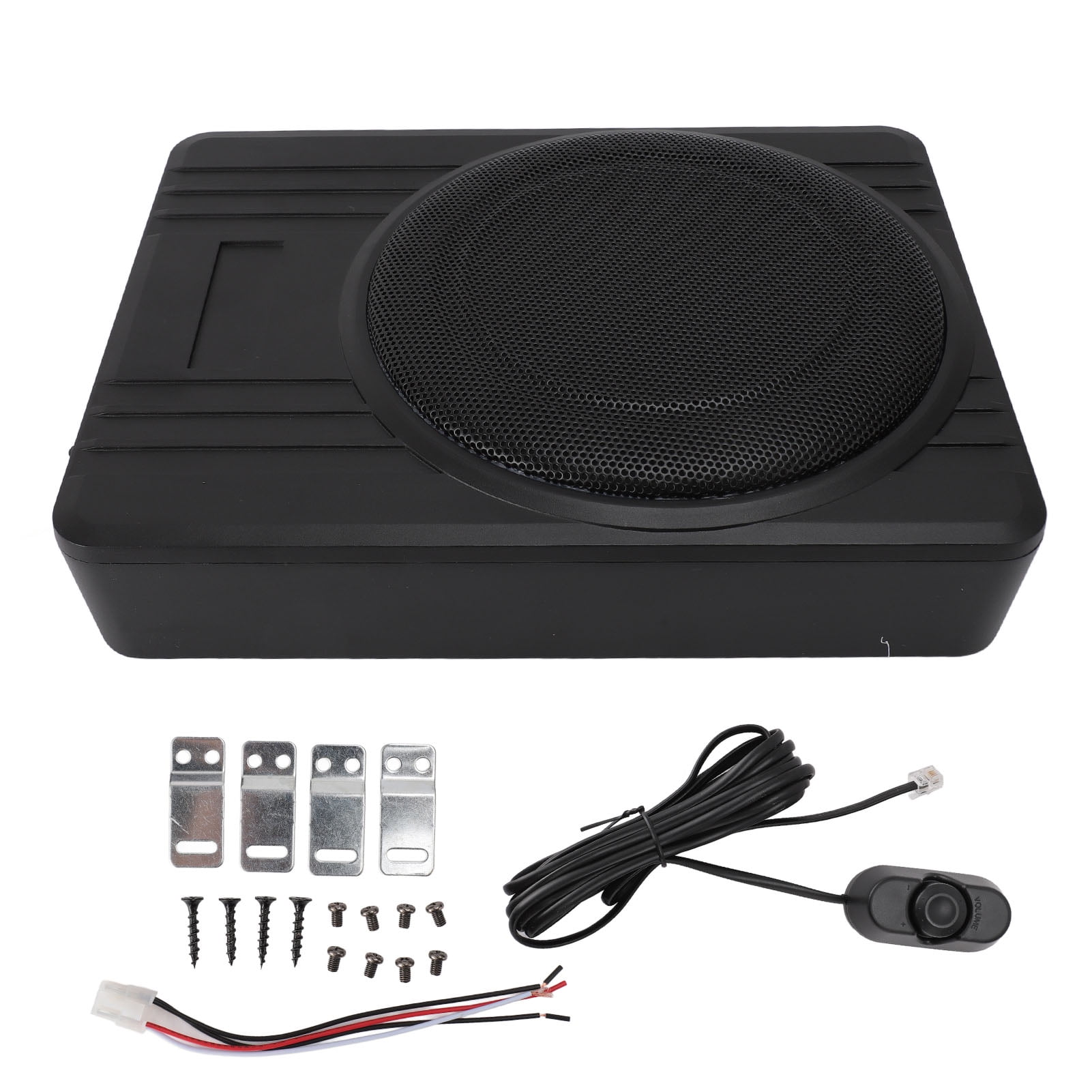 10-Inch Ultra Slim Powered Car Subwoofer, 600W Space Saving, Aluminium ...