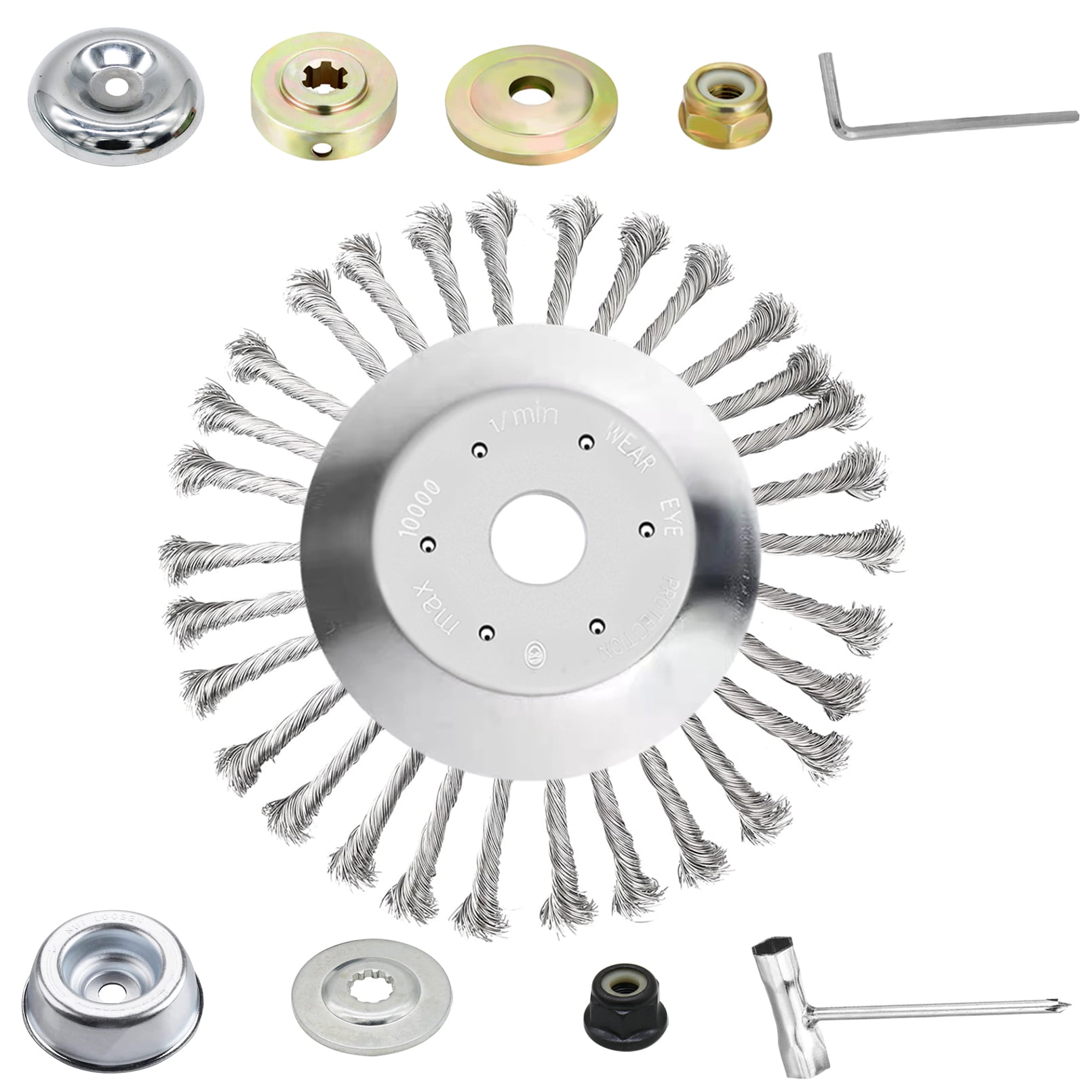 10 Inch Steel Wire Trimmer Head, Unbreakable Wired Trimmer Blade Yard ...