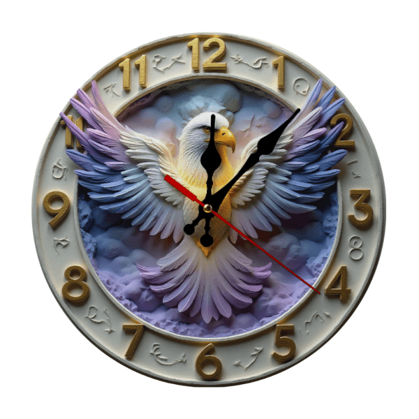 10-Inch Vintage Angel with Cross Design Silent Wood Wall Clock for ...