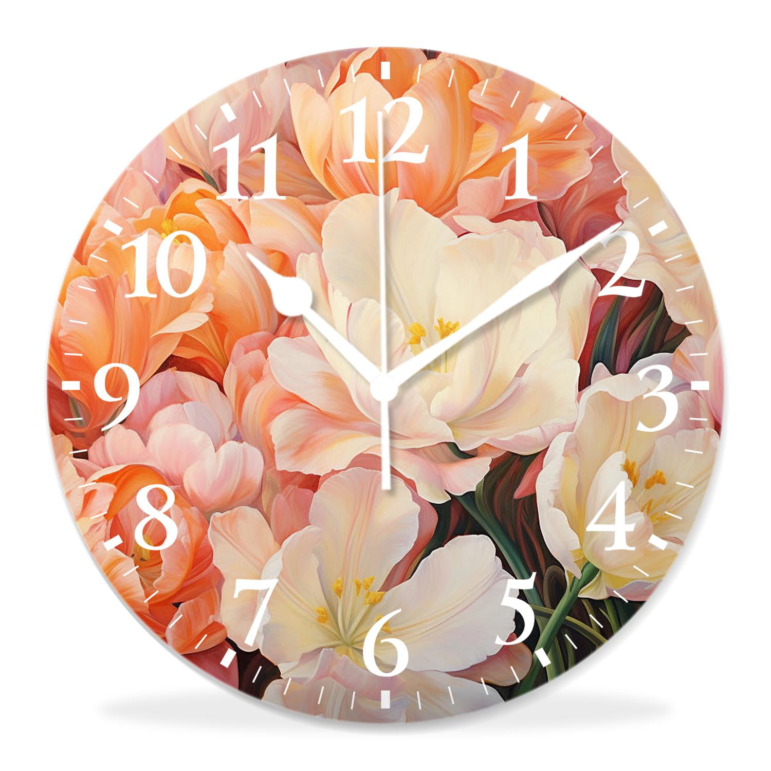 10 Inch Wall Clock Battery Operated Silent Clock Decorative for Office ...