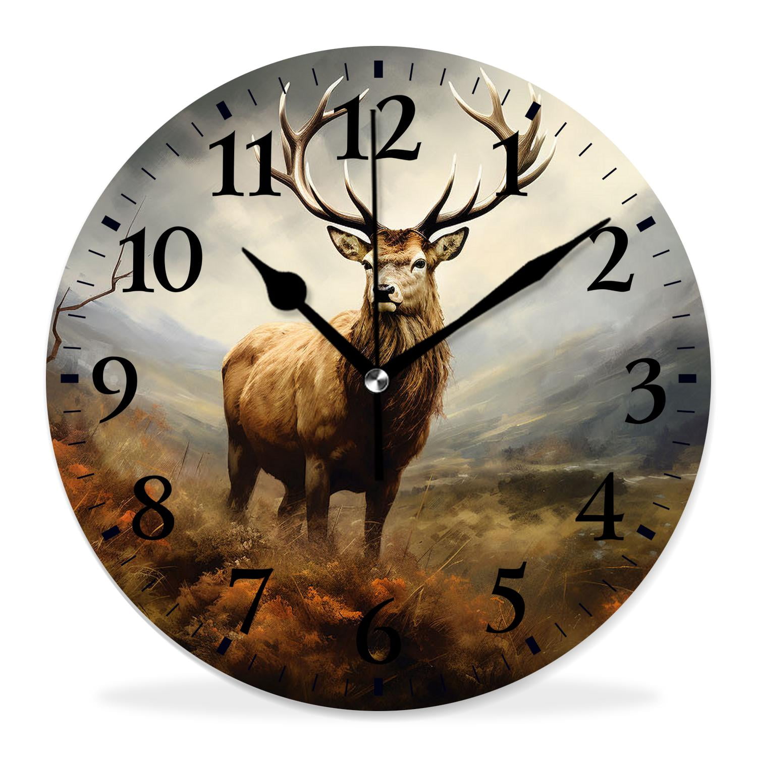 10 Inch Wall Clock Battery Operated Silent Clock Decorative for Office ...