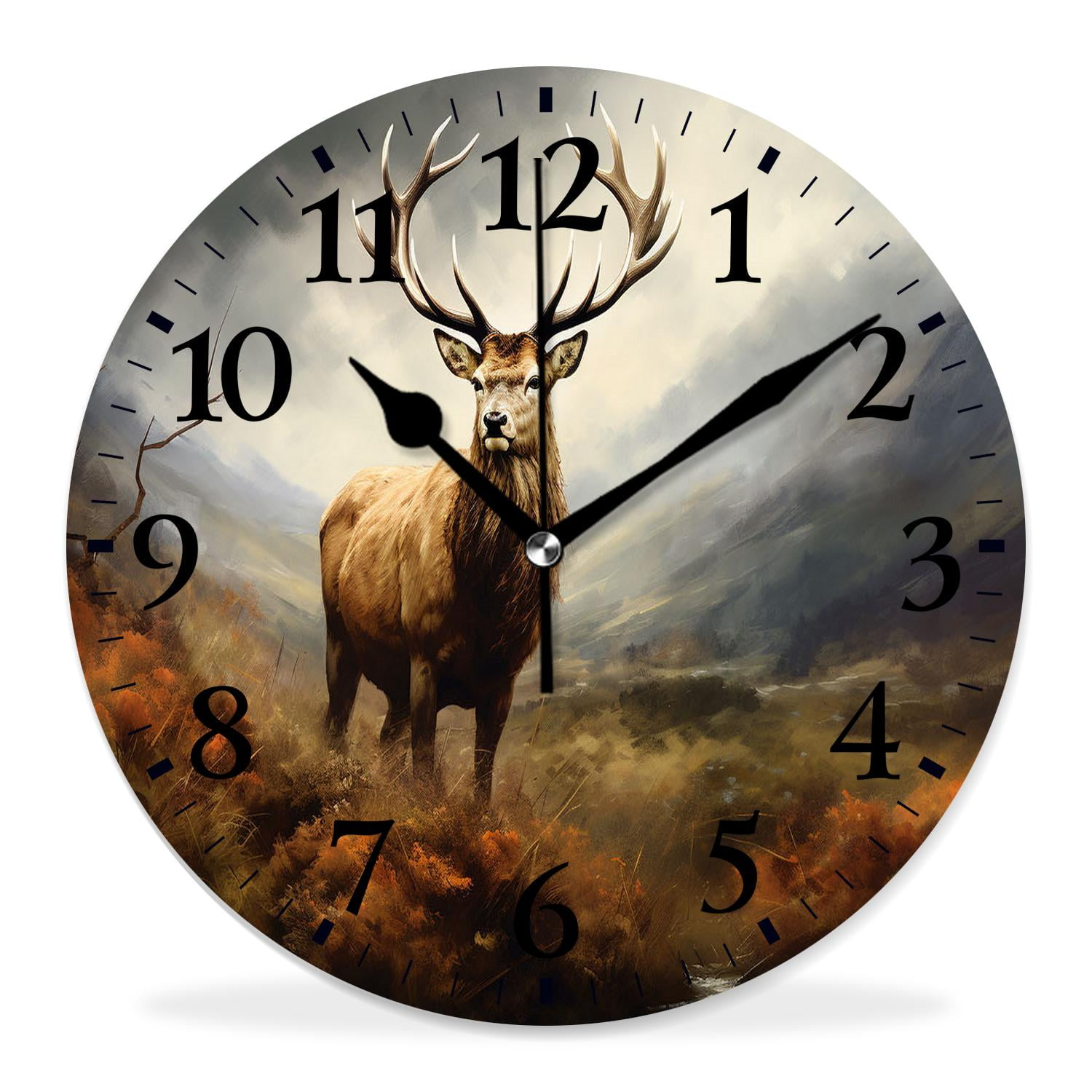 10 Inch Wall Clock Battery Operated Silent Clock Decorative for Office ...