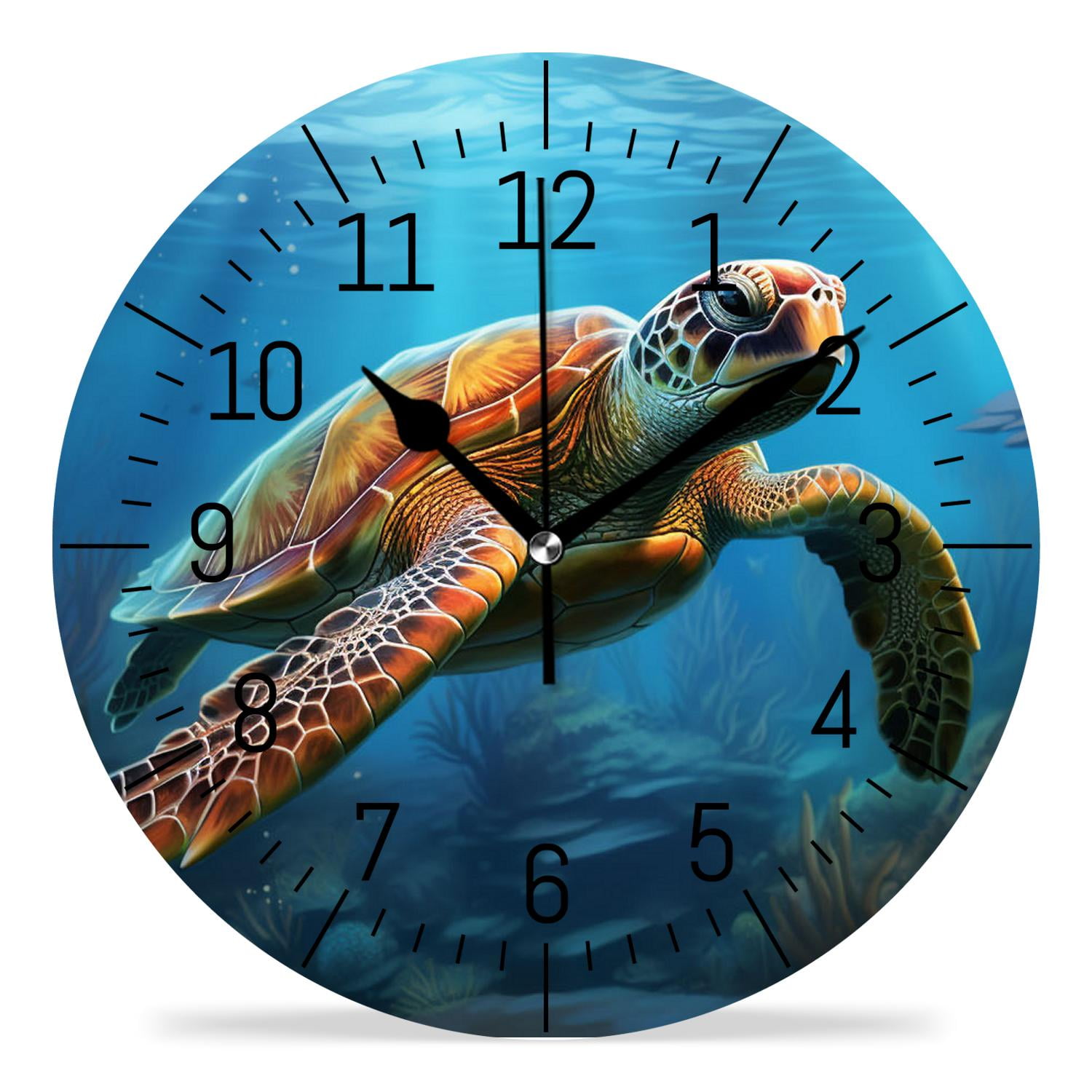 10 Inch Wall Clock Battery Operated Silent Clock Decorative for Office, Kitchen, Outdoor, Living ...