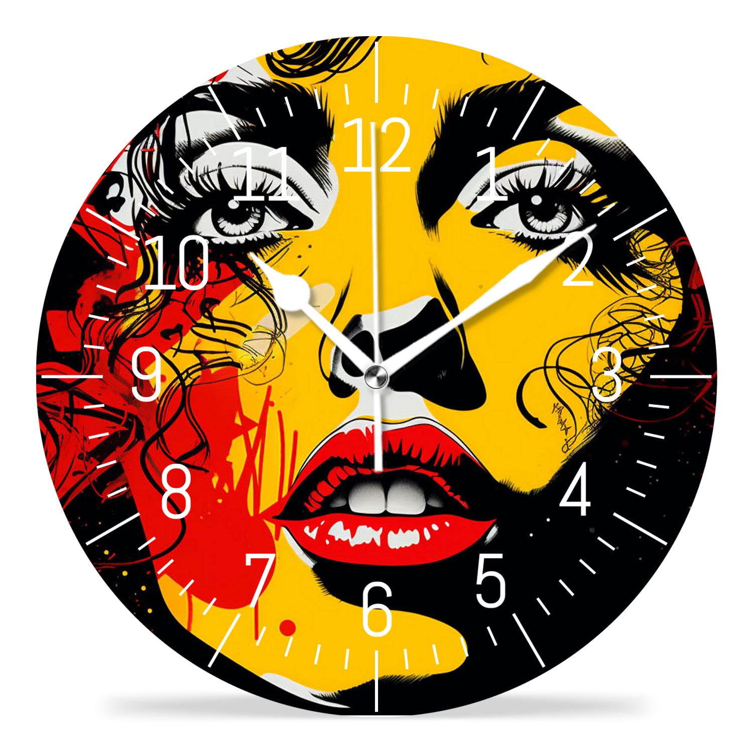 10 Inch Wall Clock Battery Operated Silent Clock Decorative for Office ...