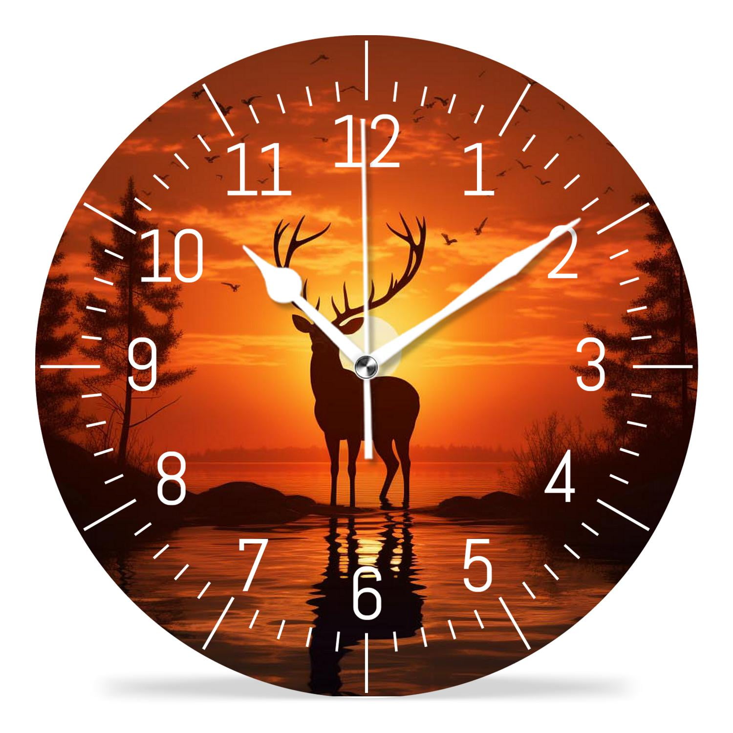 10 Inch Wall Clock Battery Operated Silent Clock Decorative for Office ...