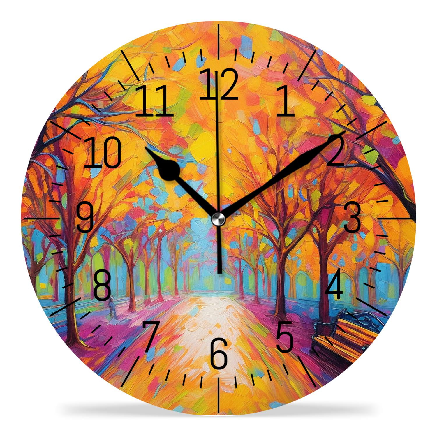 10 Inch Wall Clock Battery Operated Silent Clock Decorative for Office ...