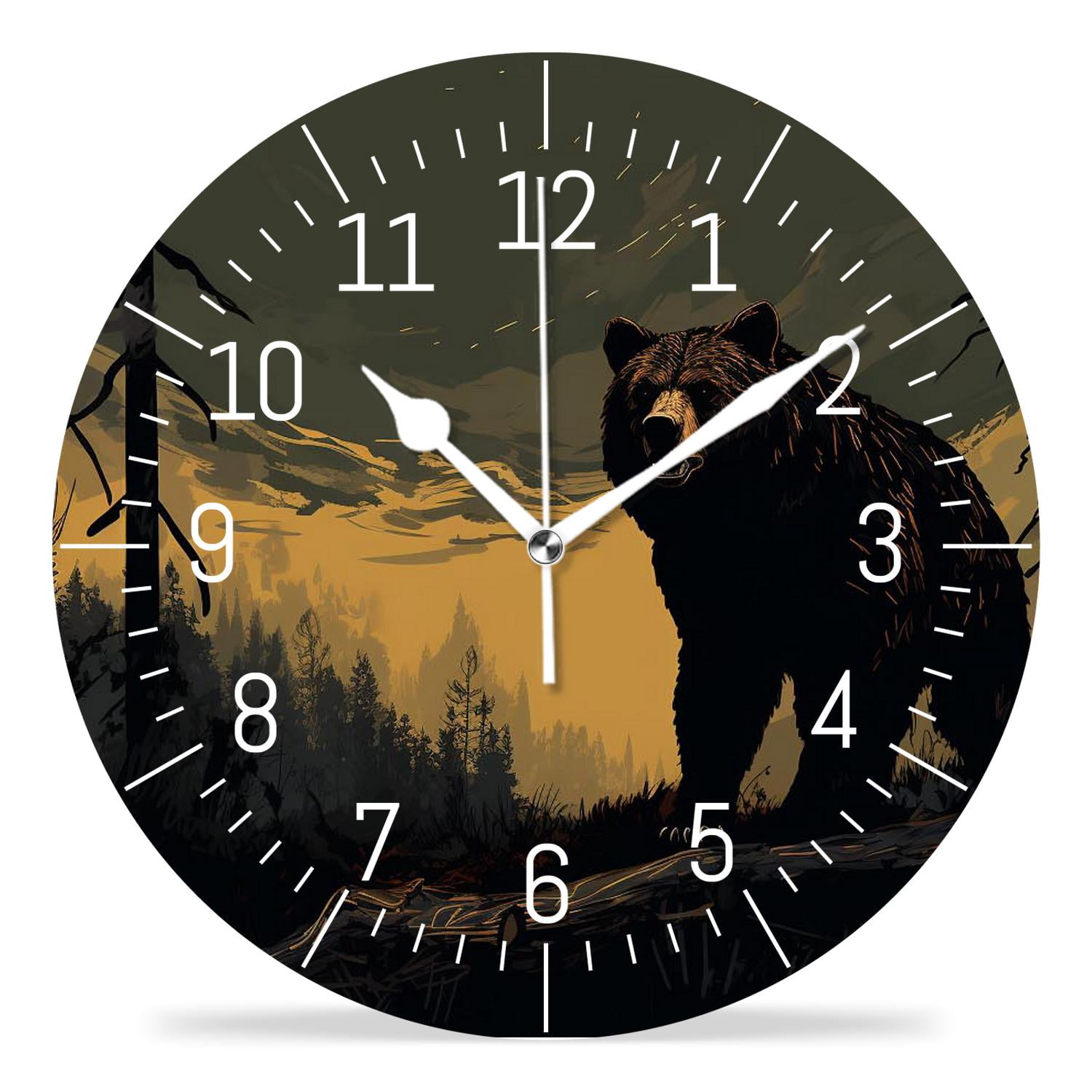 10 Inch Wall Clock Battery Operated Silent Clock Decorative for Office ...