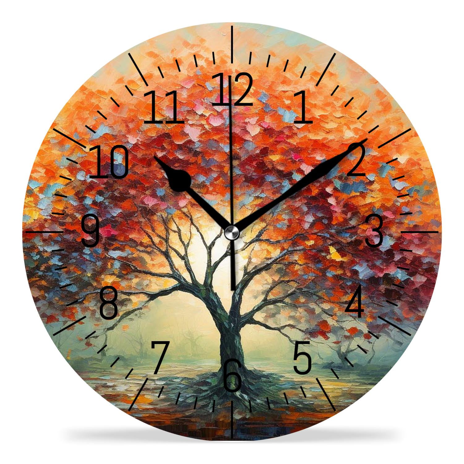 10 Inch Wall Clock Battery Operated Silent Clock Decorative for Office ...