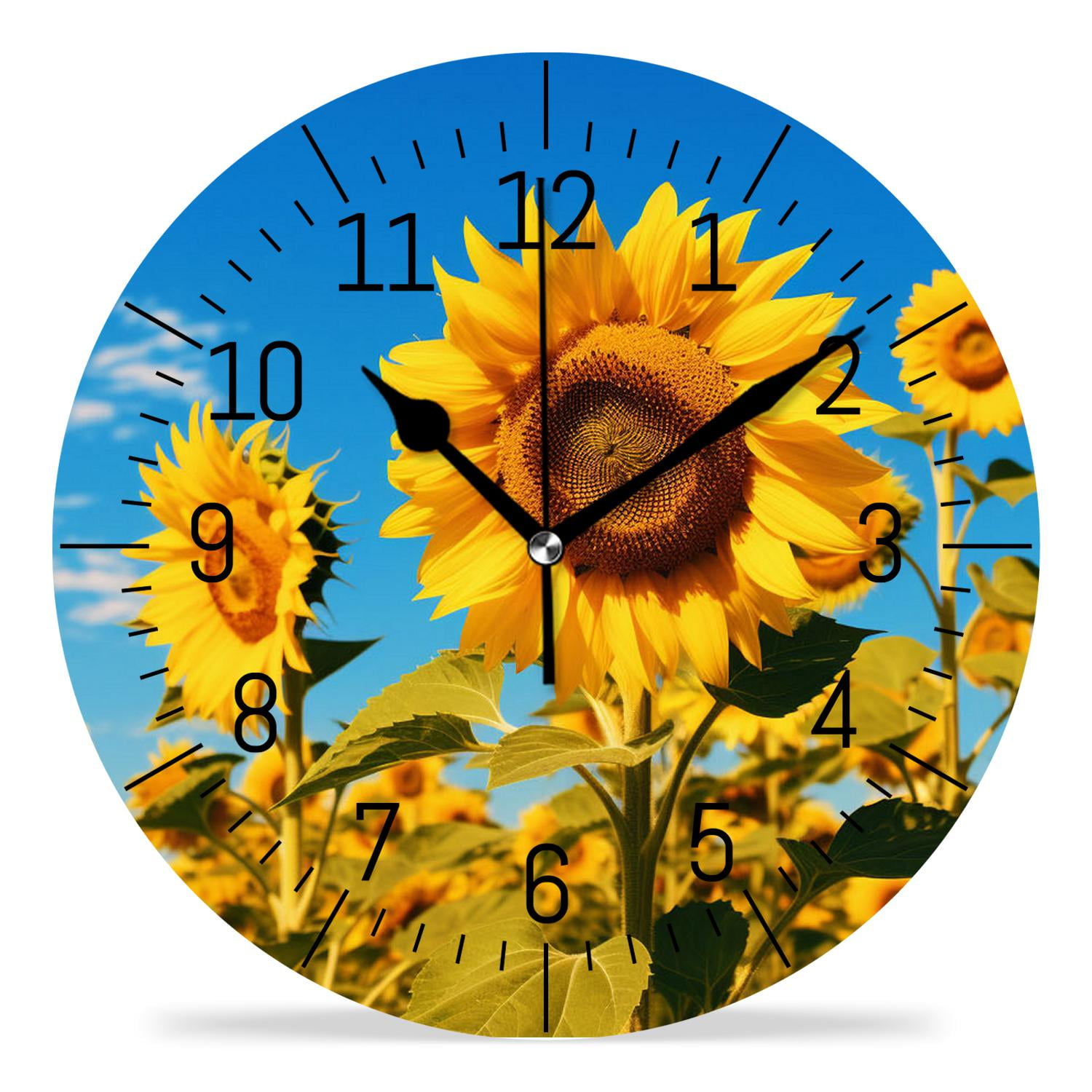 10 Inch Wall Clock Battery Operated Silent Clock Decorative for Office ...