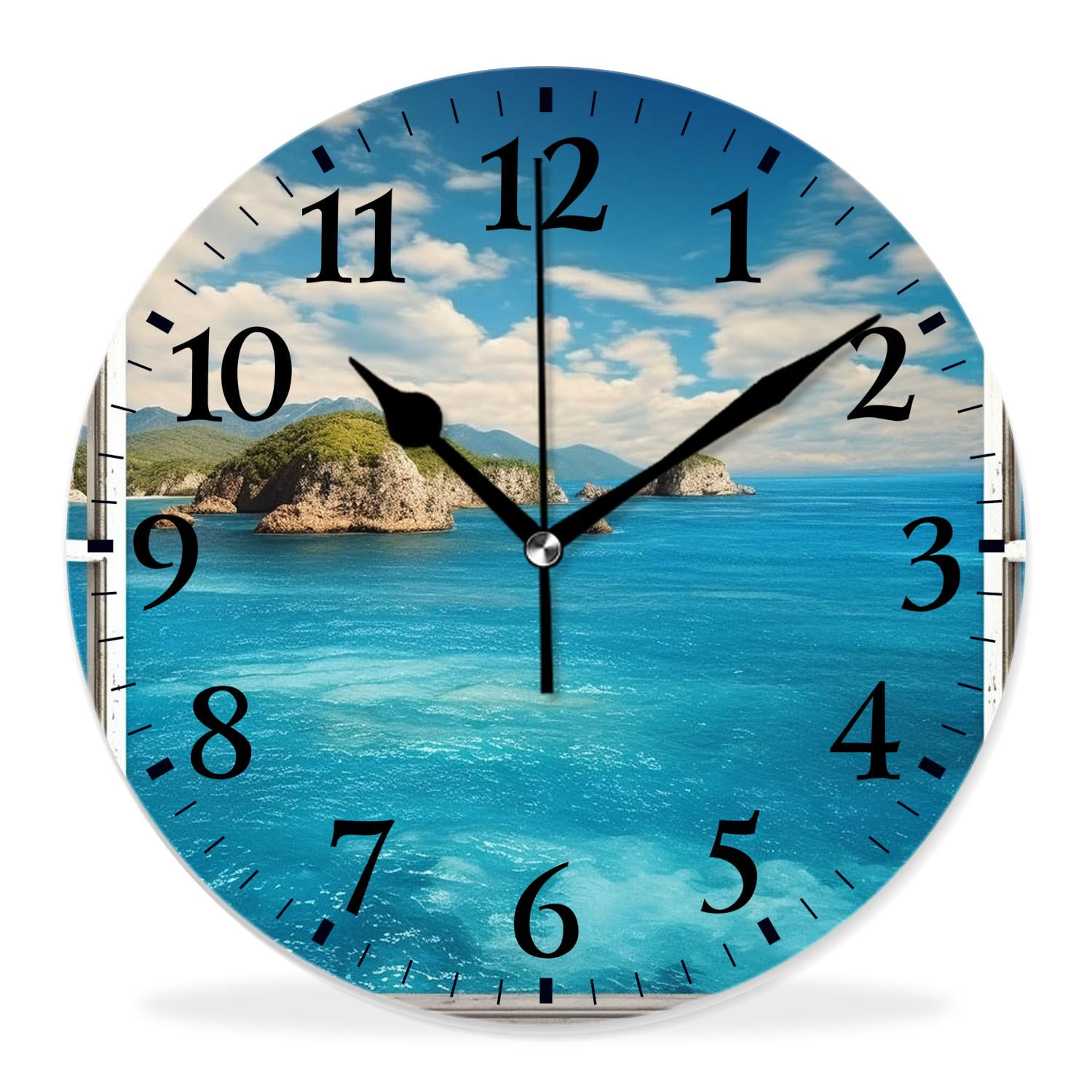 10 Inch Wall Clock Battery Operated Silent Clock Decorative for Office ...