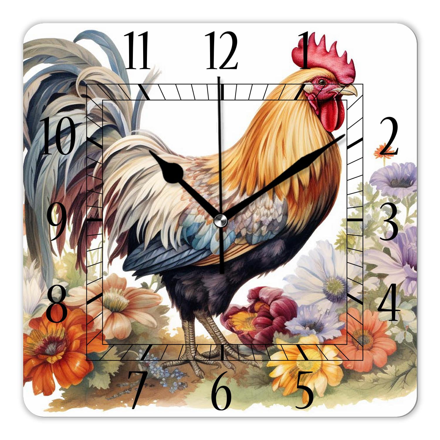 10 Inch Wall Clock Battery Operated Silent Clock Decorative for Office ...