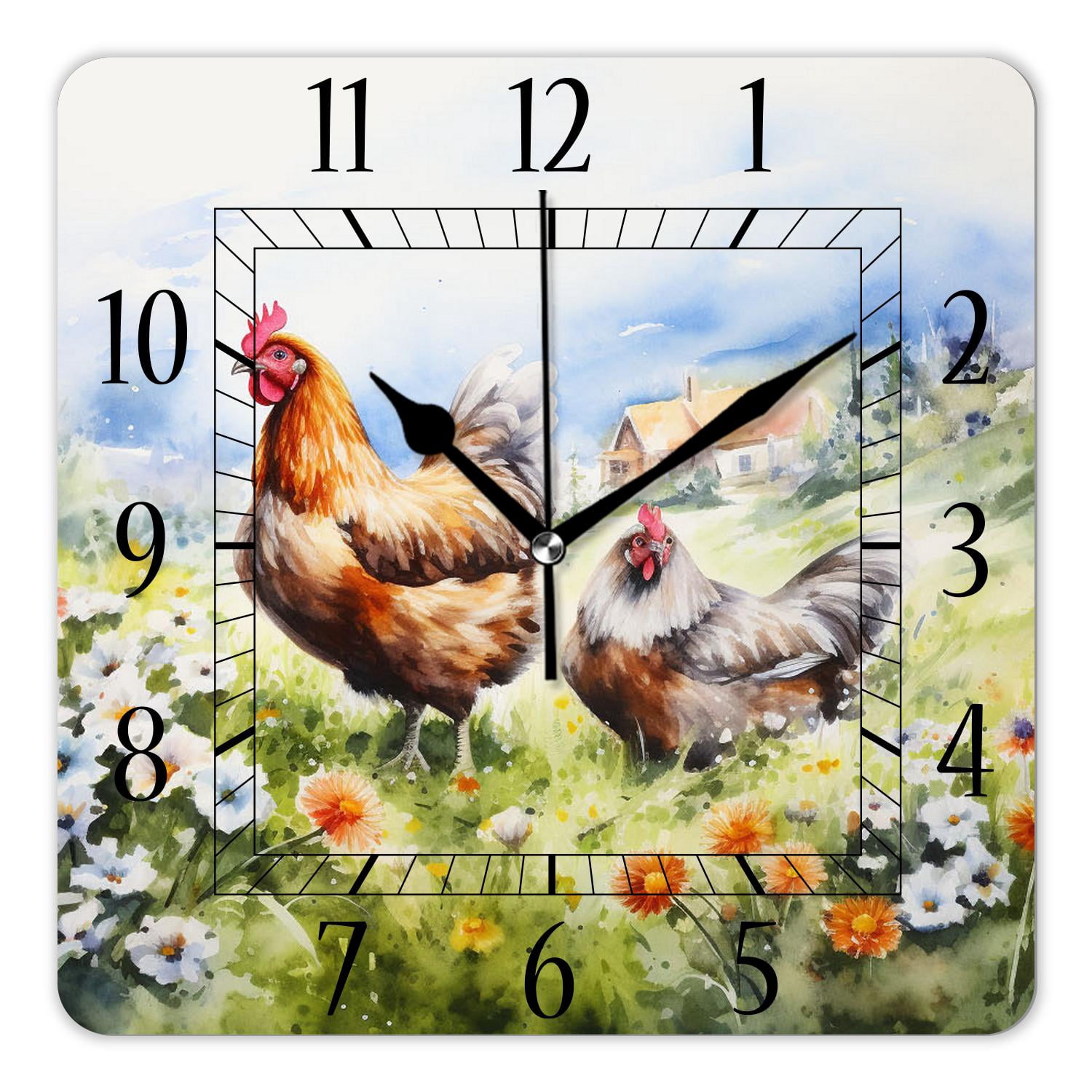 10 Inch Wall Clock Battery Operated Silent Clock Decorative for Office ...