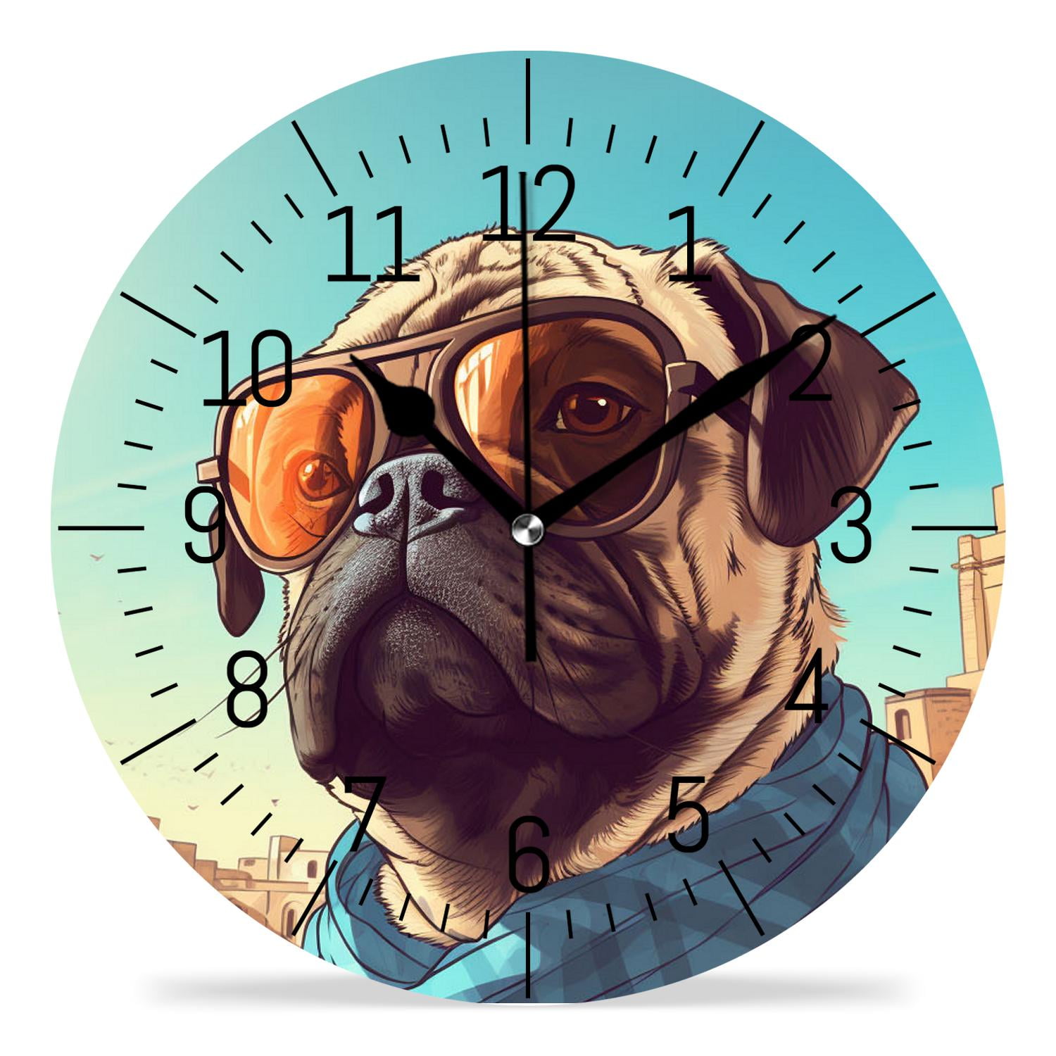 10 Inch Wall Clock Battery Operated Silent Clock Decorative for Office ...