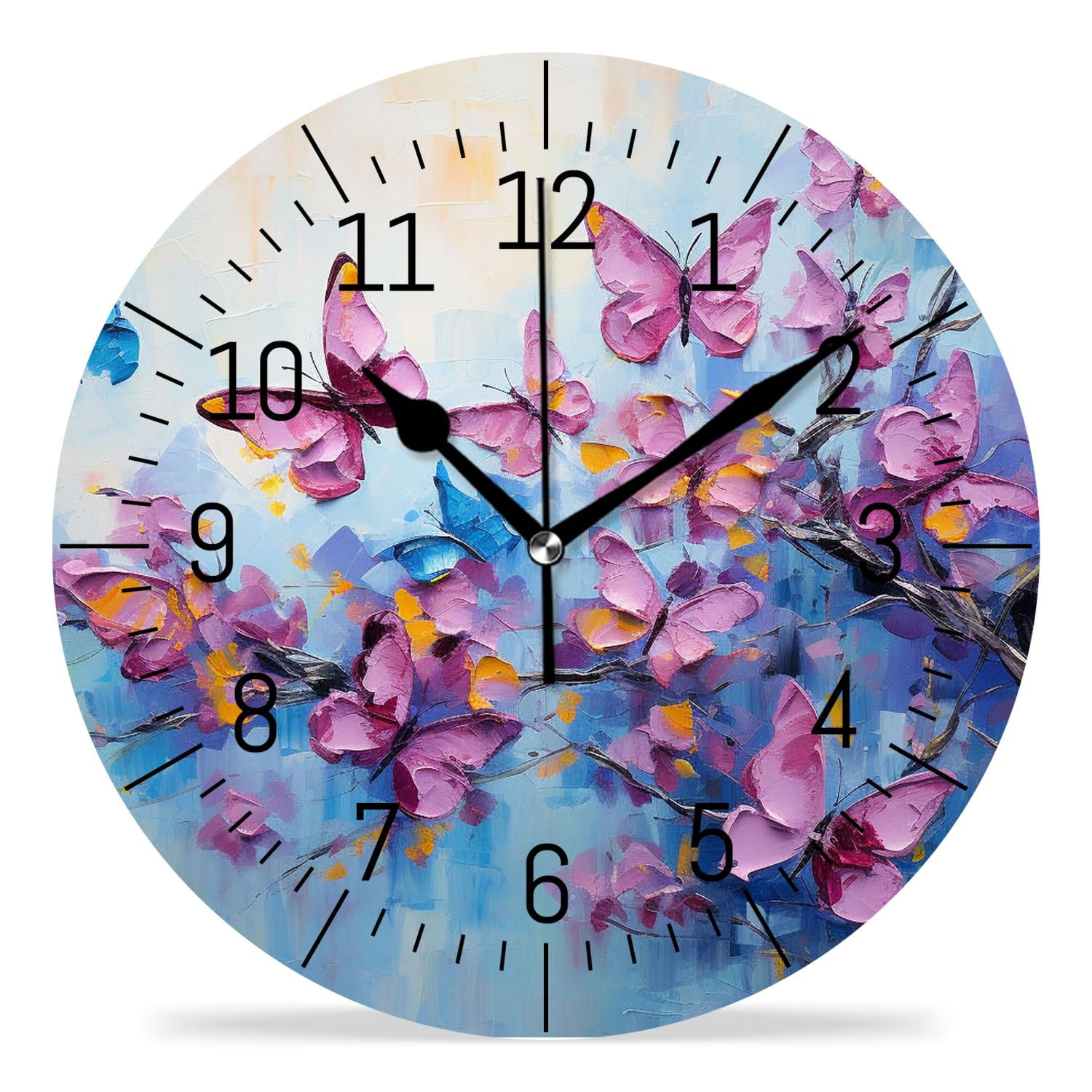 10 Inch Wall Clock Battery Operated Silent Clock Decorative for Office ...