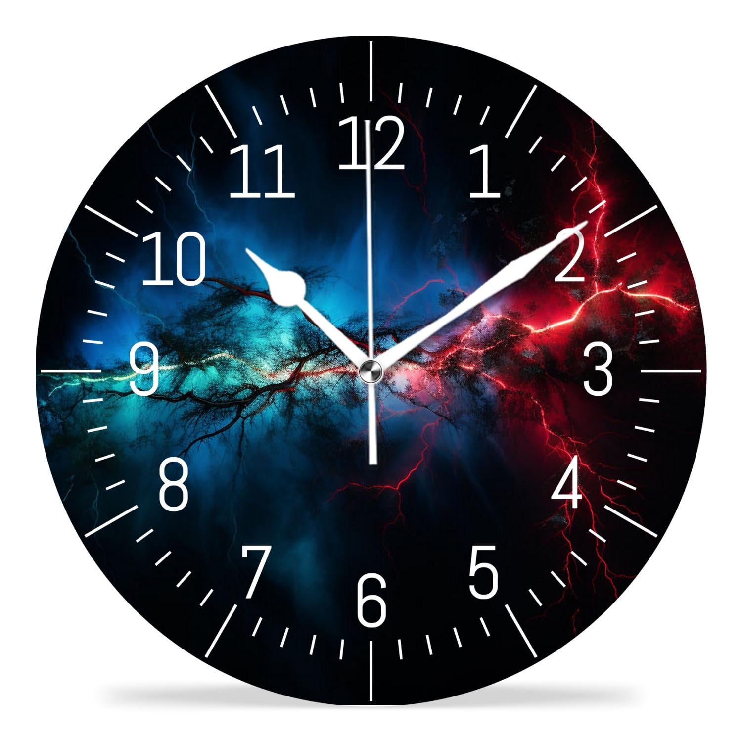 10 Inch Wall Clock Battery Operated Silent Clock Decorative for Office ...