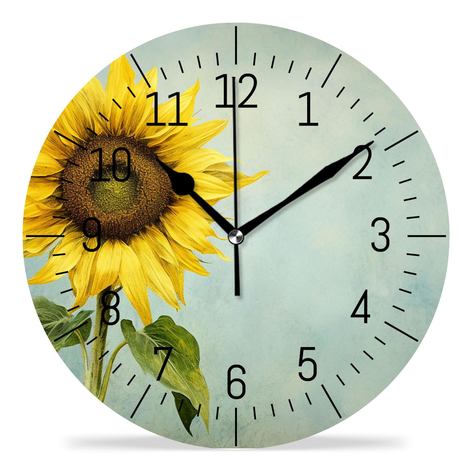 10 Inch Wall Clock Battery Operated Silent Clock Decorative for Office ...