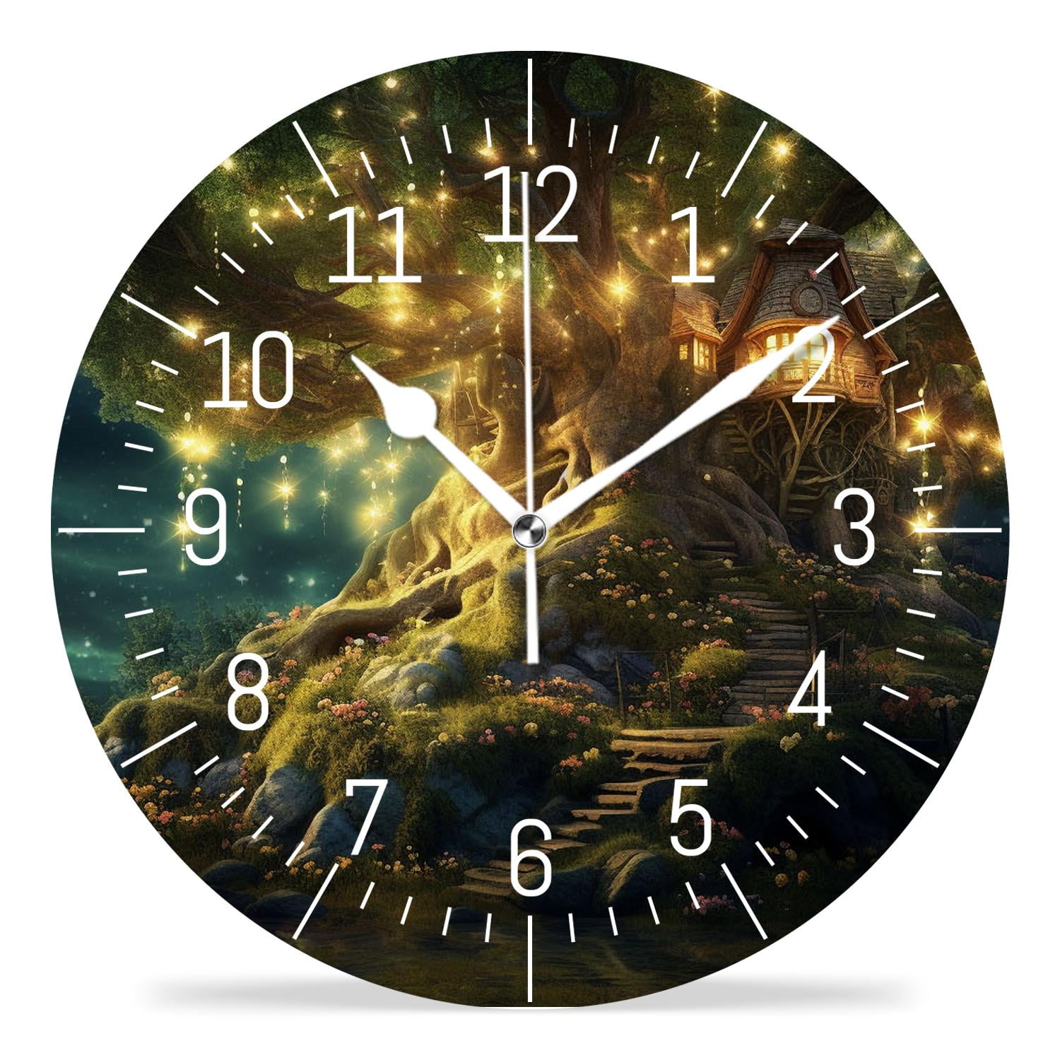 10 Inch Wall Clock Battery Operated Silent Clock Decorative for Office ...