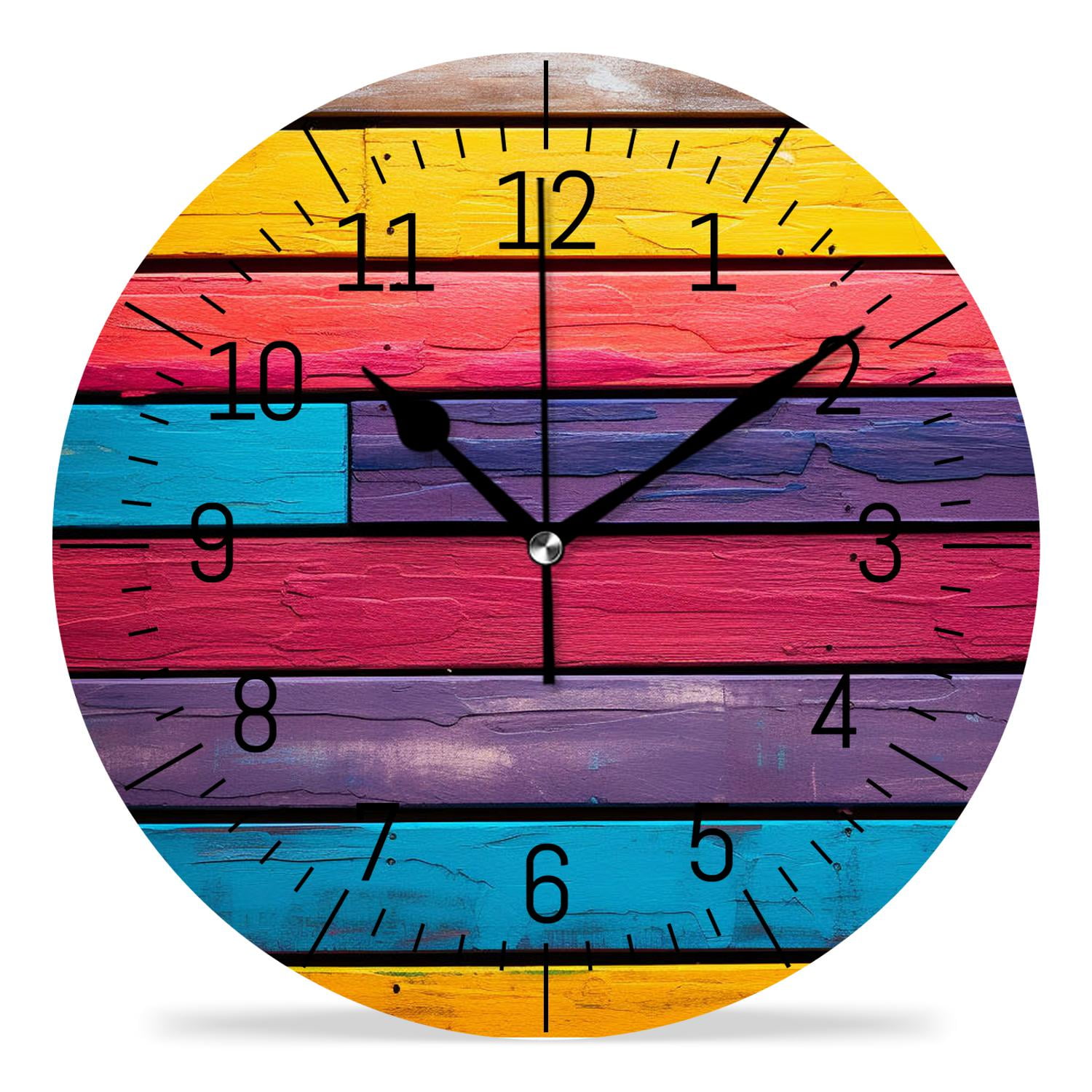 10 Inch Wall Clock Battery Operated Silent Clock Decorative for Office ...