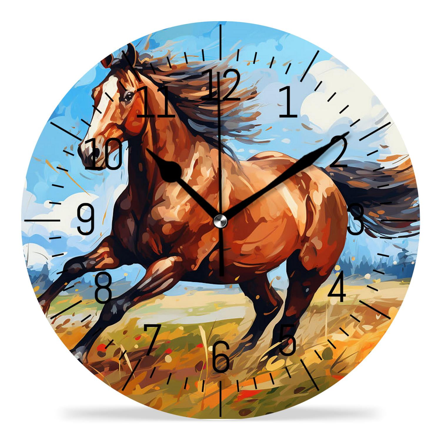 10 Inch Wall Clock Battery Operated Silent Clock Decorative for Office ...