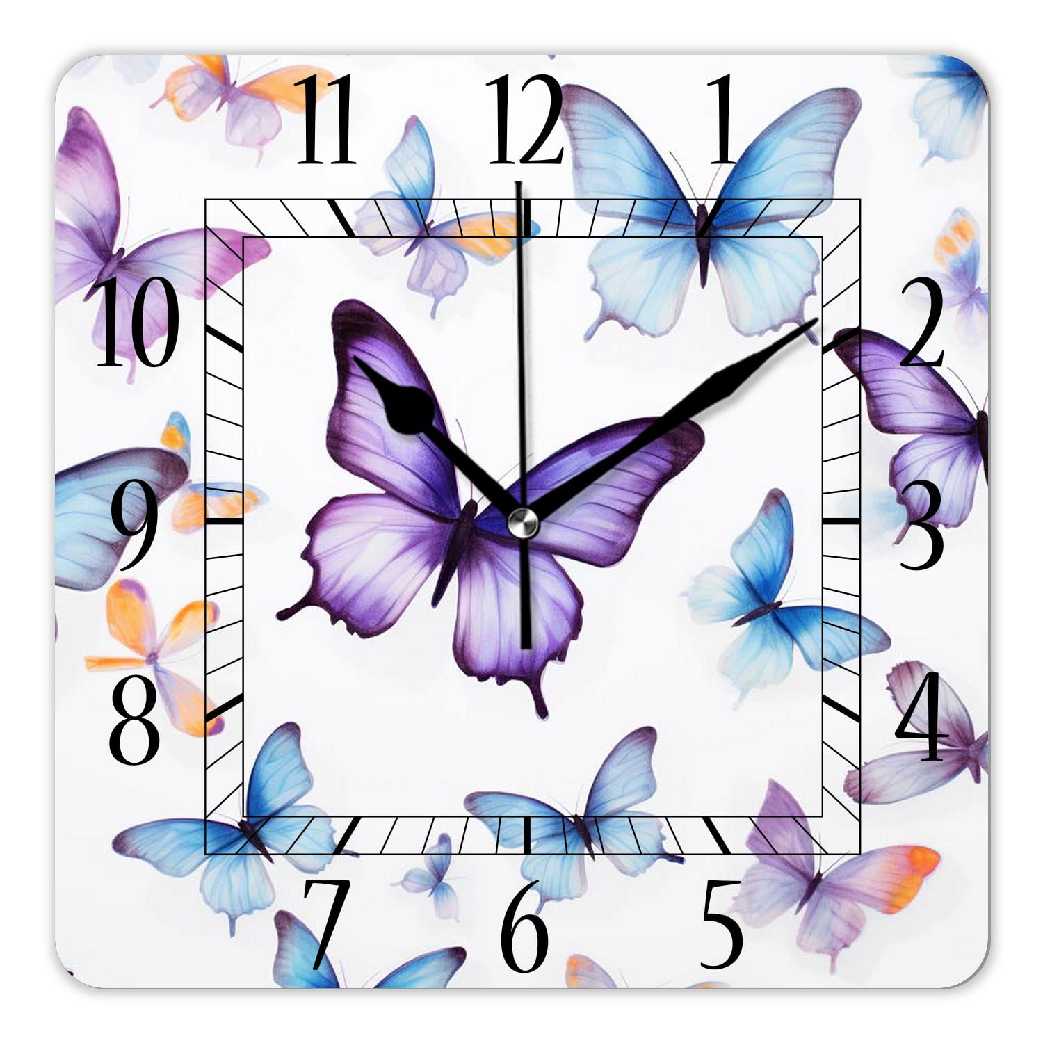 10 Inch Wall Clock Battery Operated Silent Clock Decorative for Office ...