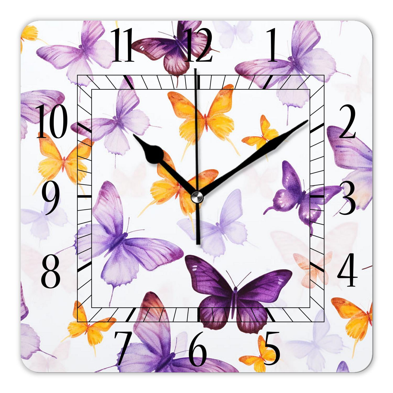 10 Inch Wall Clock Battery Operated Silent Clock Decorative for Office ...
