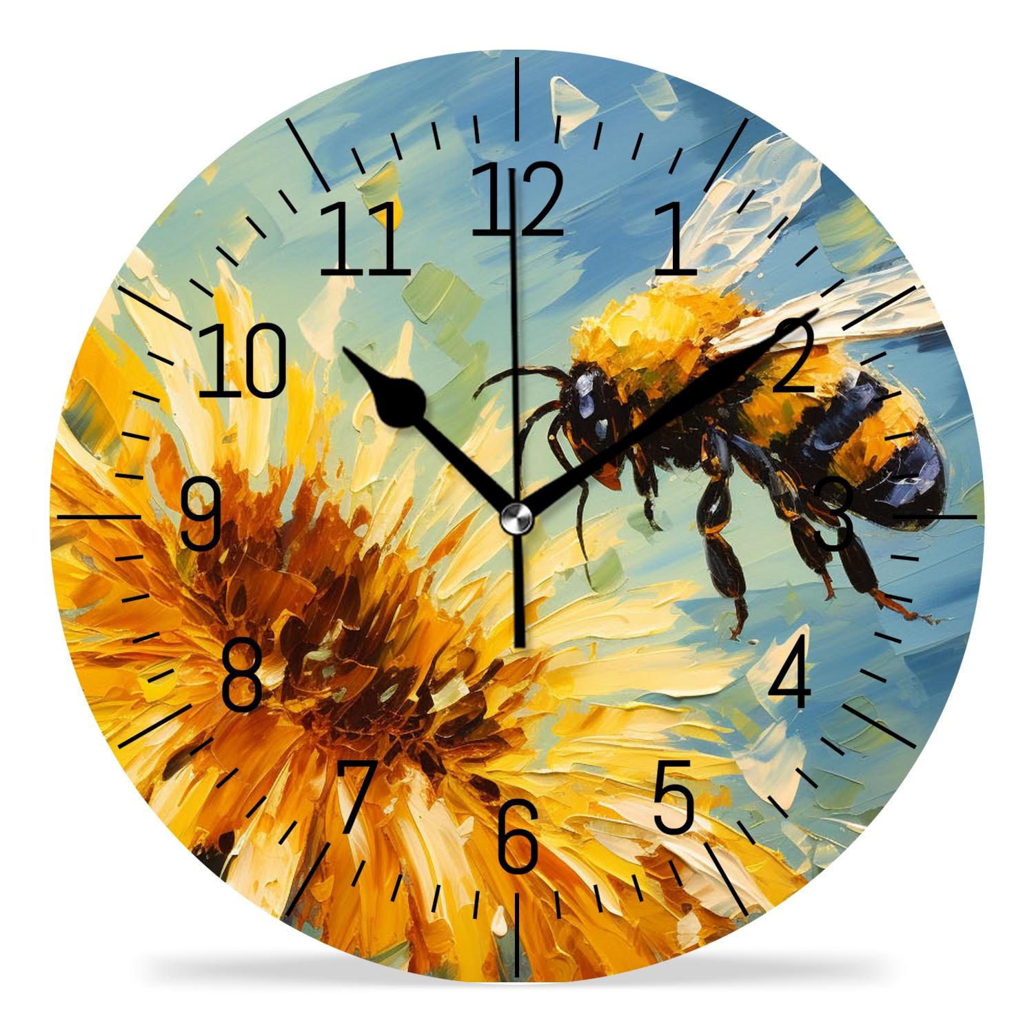 10 Inch Wall Clock Battery Operated Silent Clock Decorative for Office ...