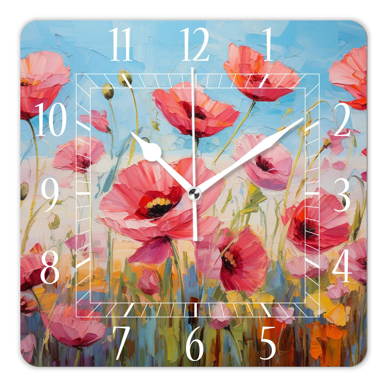 10 Inch Wall Clock Battery Operated Silent Clock Decorative for Office ...
