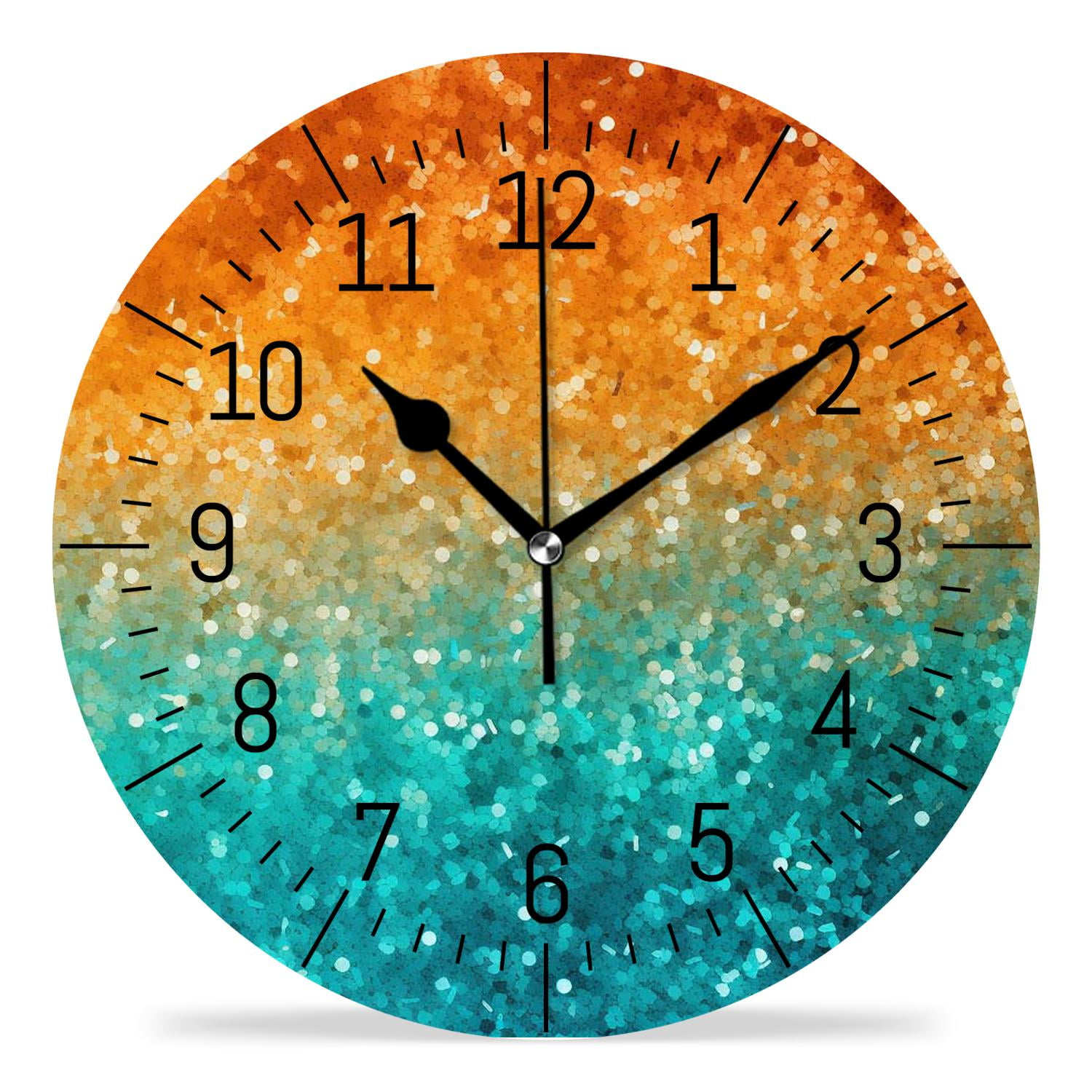 10 Inch Wall Clock Battery Operated Silent Clock Decorative for Office ...