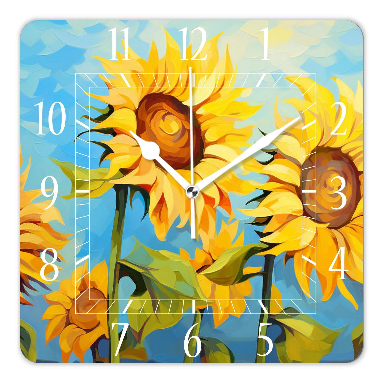10 Inch Wall Clock Battery Operated Silent Clock Decorative for Office ...