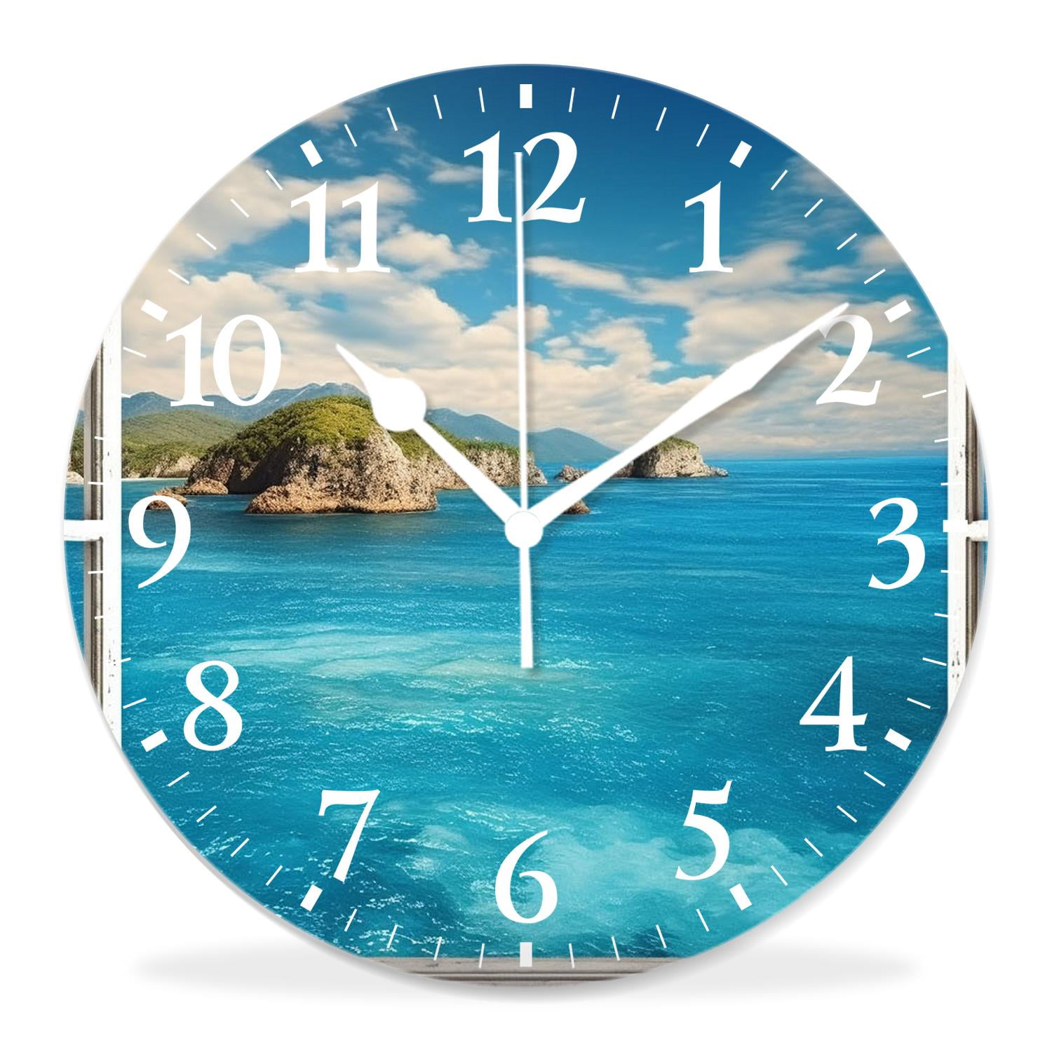 10 Inch Wall Clock Battery Operated Silent Clock Decorative for Office ...