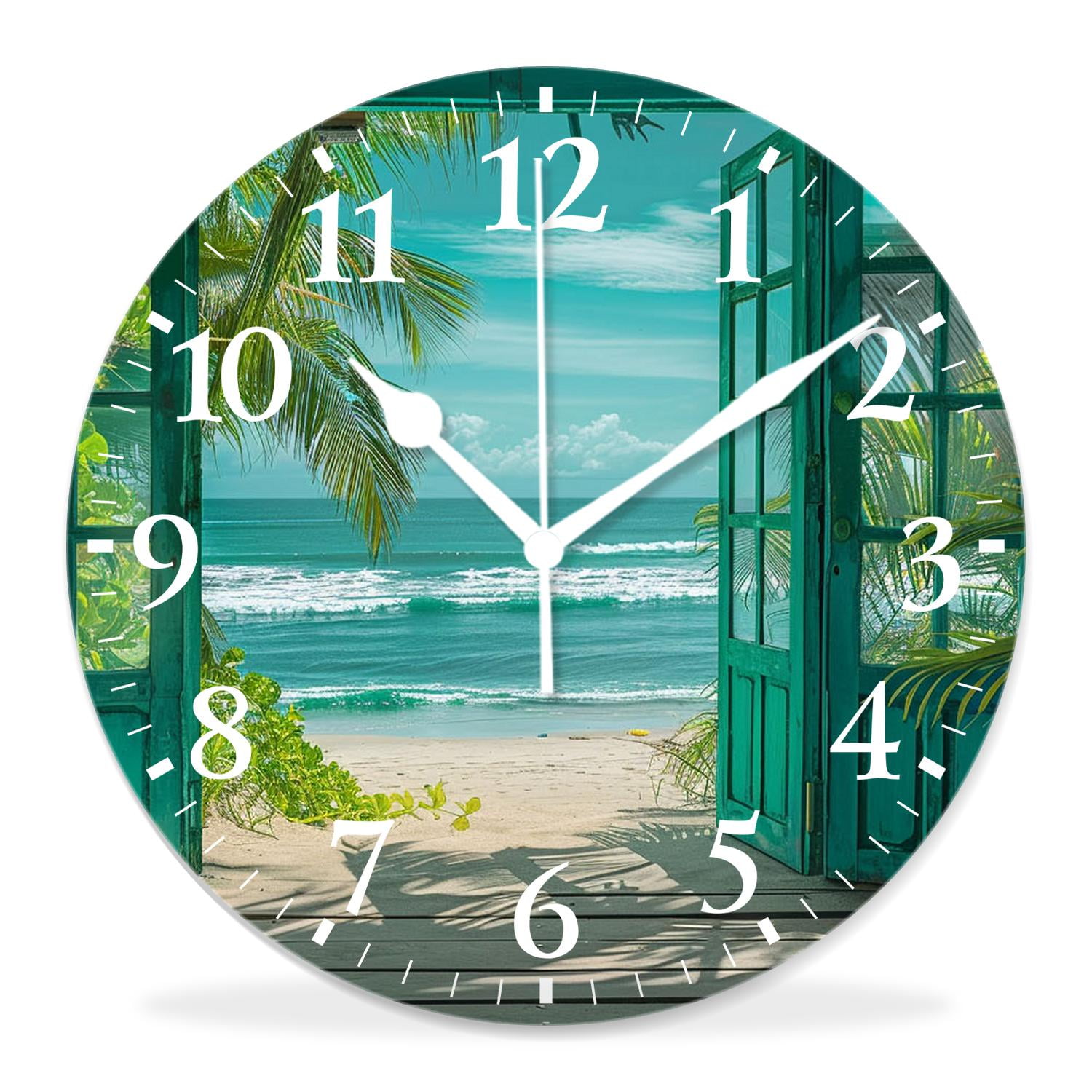 10 Inch Wall Clock Battery Operated Silent Clock Decorative for Office ...