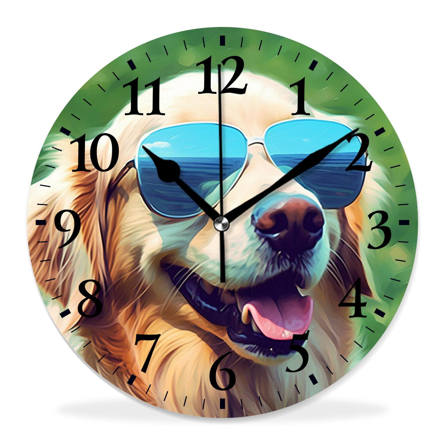 10 Inch Wall Clock Battery Operated Silent Clock Decorative for Office, Kitchen, Outdoor, Living ...