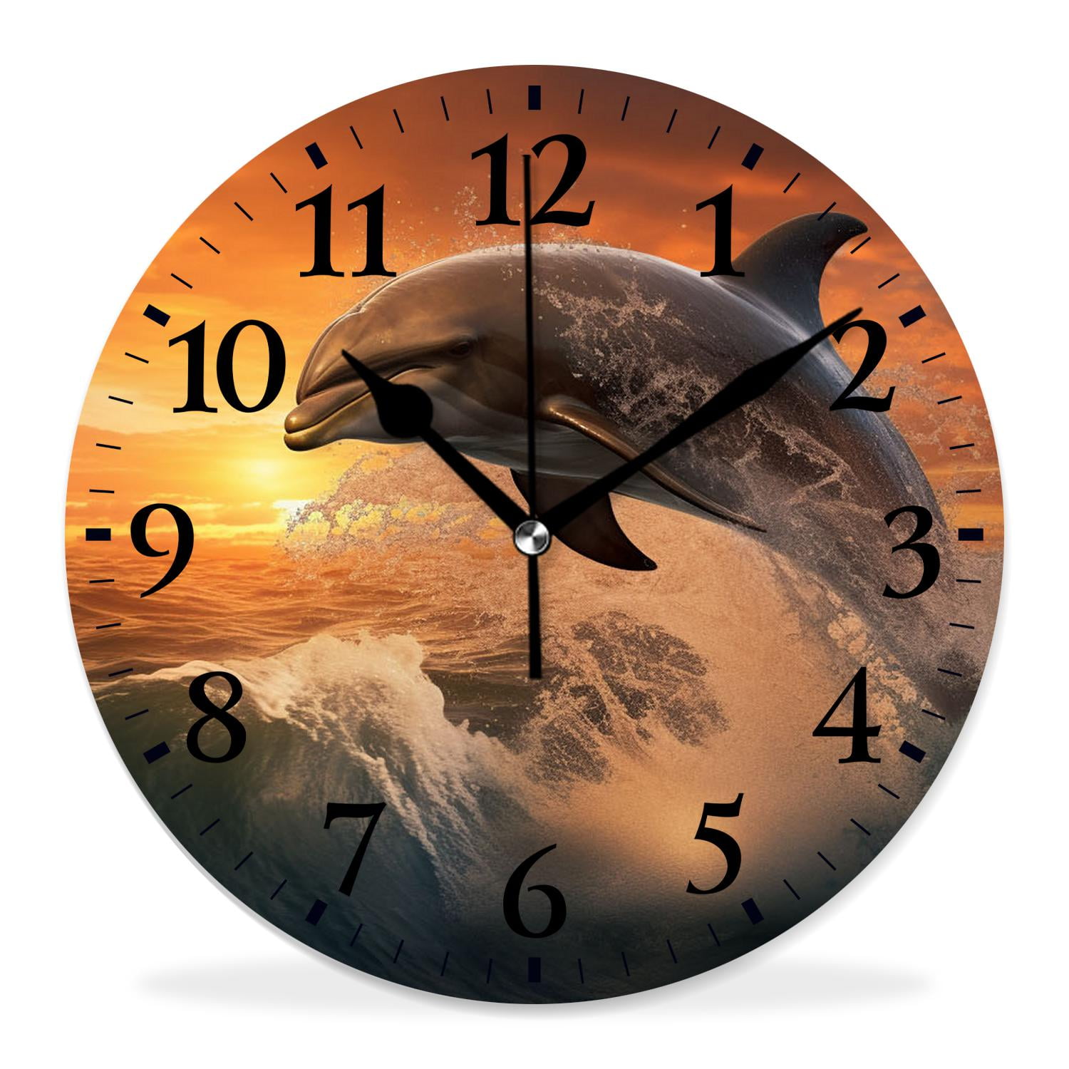 10 Inch Wall Clock Battery Operated Silent Clock Decorative for Office ...