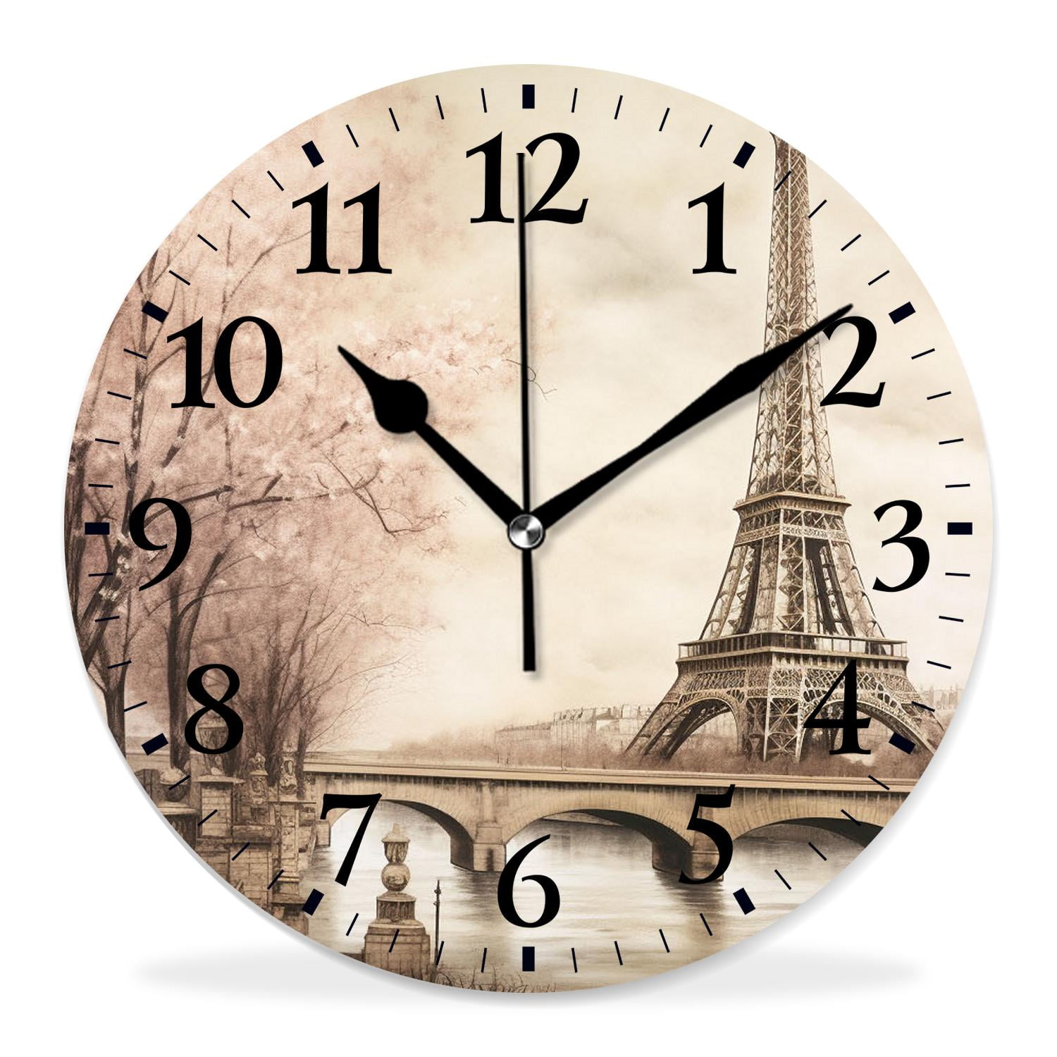 10 Inch Wall Clock Battery Operated Silent Clock Decorative for Office ...