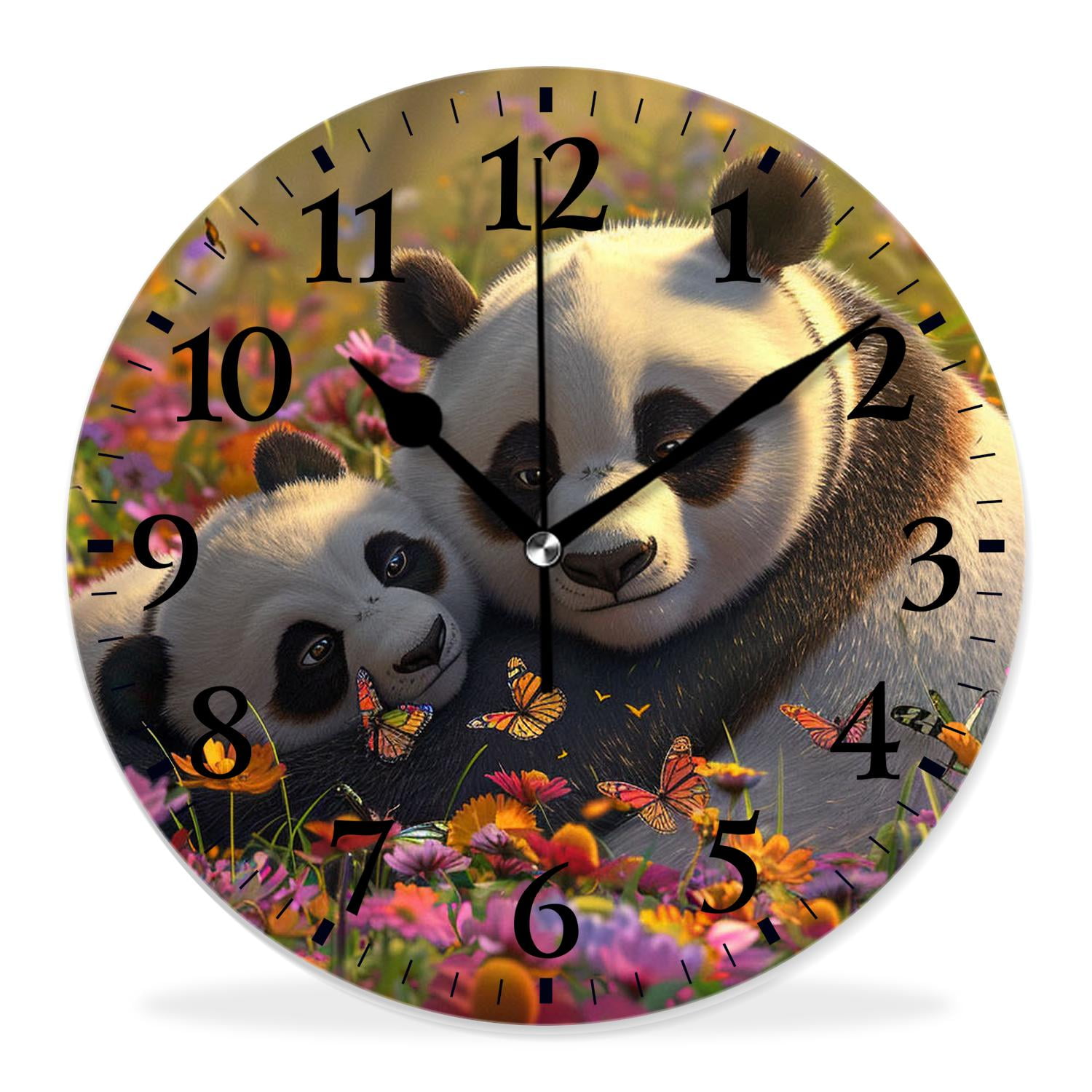 10 Inch Wall Clock Battery Operated Silent Clock Decorative for Office ...