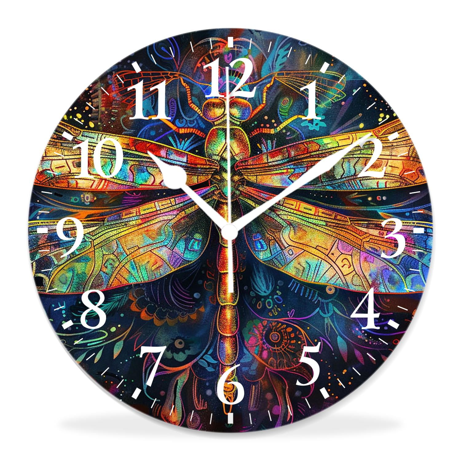 10 Inch Wall Clock Battery Operated Silent Clock Decorative for Office ...