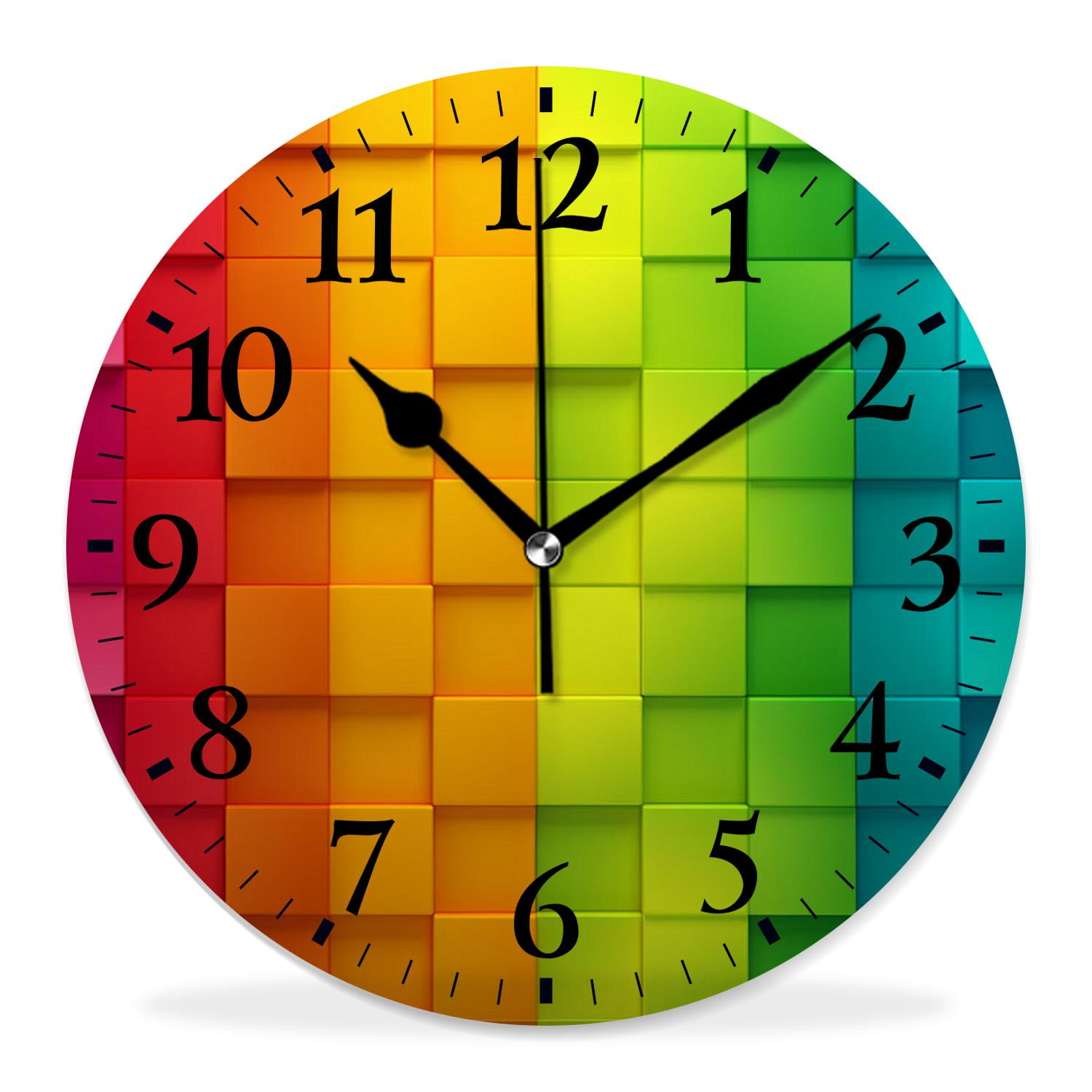 10 Inch Wall Clock Battery Operated Silent Clock Decorative for Office ...