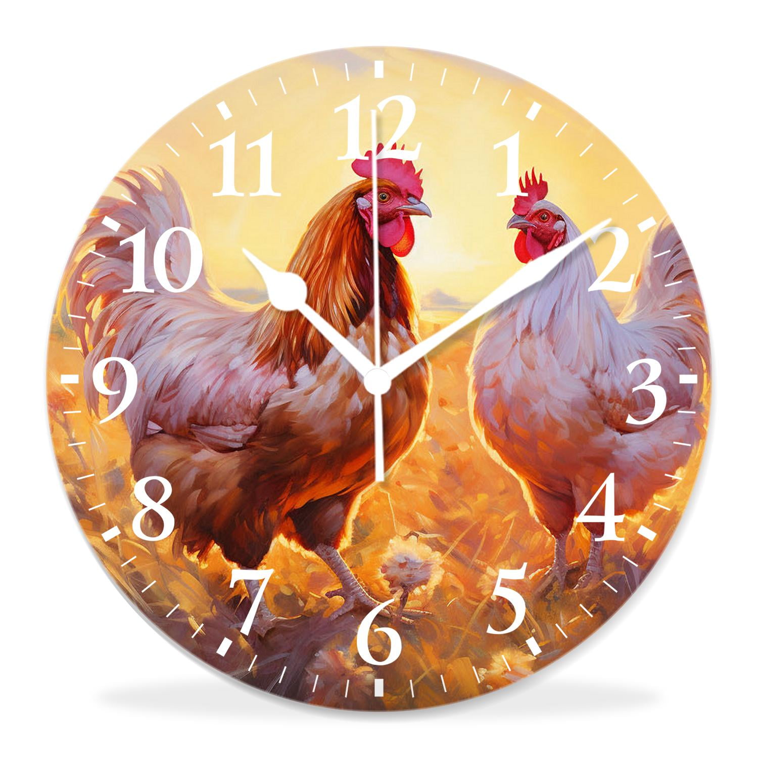 10 Inch Wall Clock Battery Operated Silent Clock Decorative for Office ...