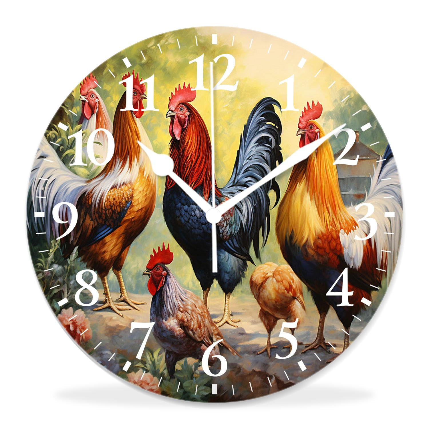 10 Inch Wall Clock Battery Operated Silent Clock Decorative for Office ...