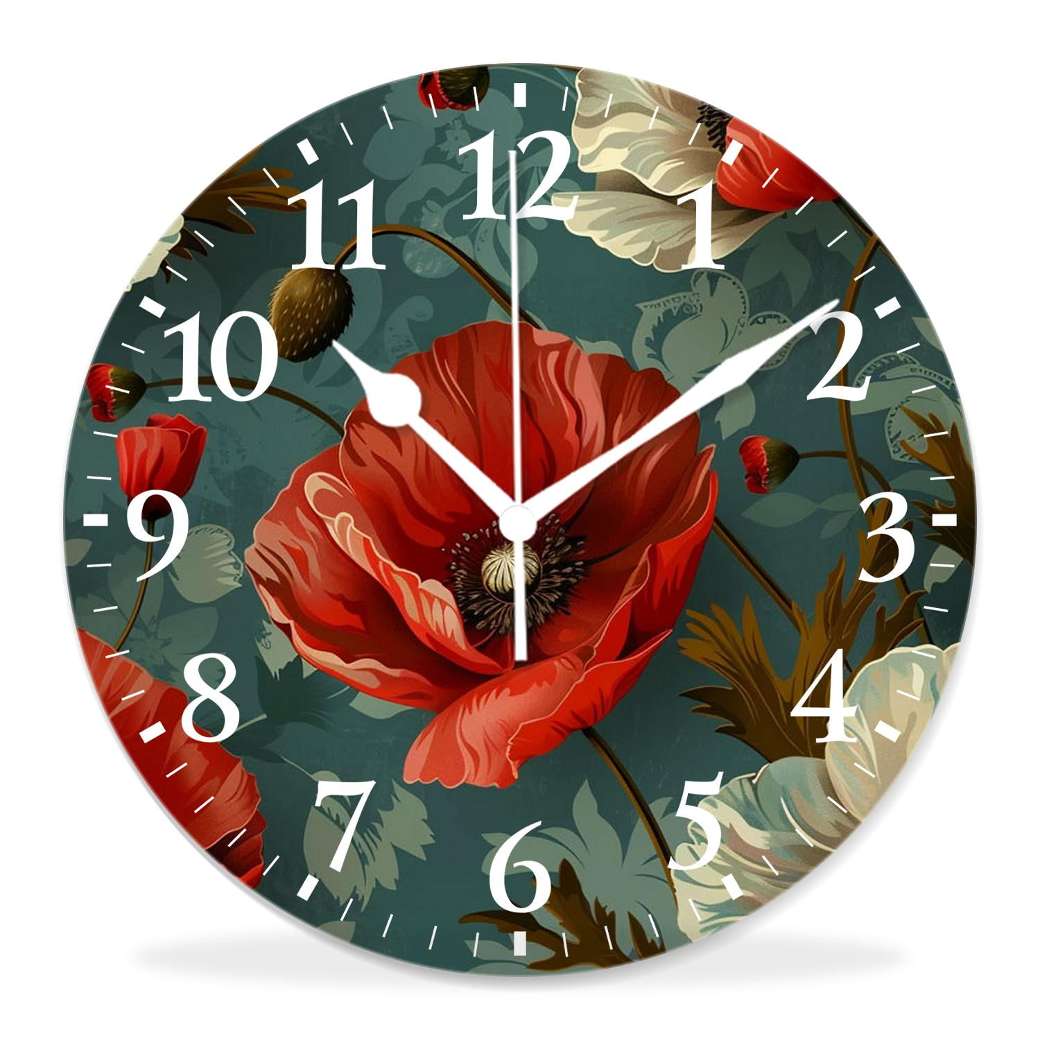 10 Inch Wall Clock Battery Operated Silent Clock Decorative for Office ...