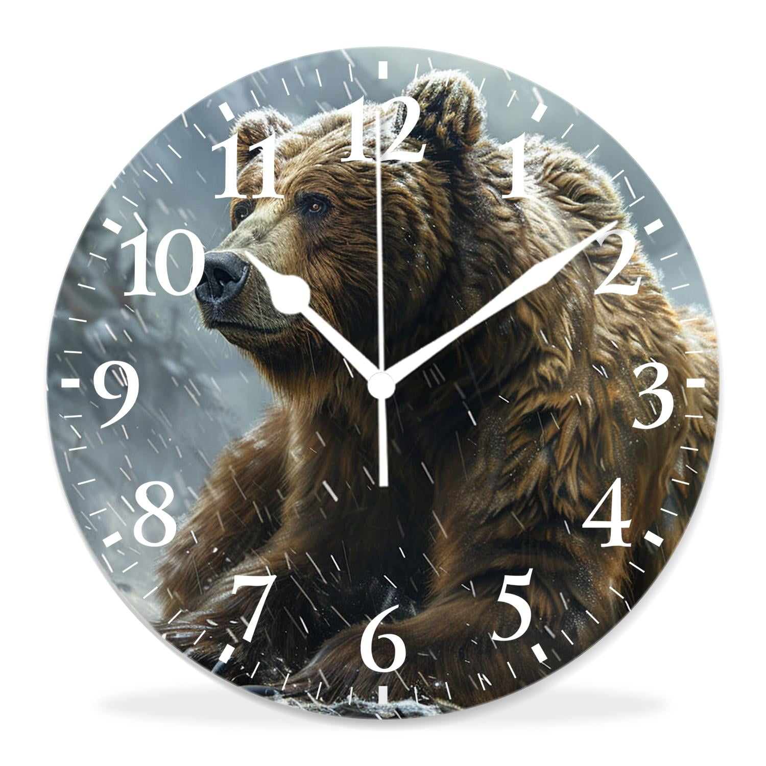 10 Inch Wall Clock Battery Operated Silent Clock Decorative for Office ...
