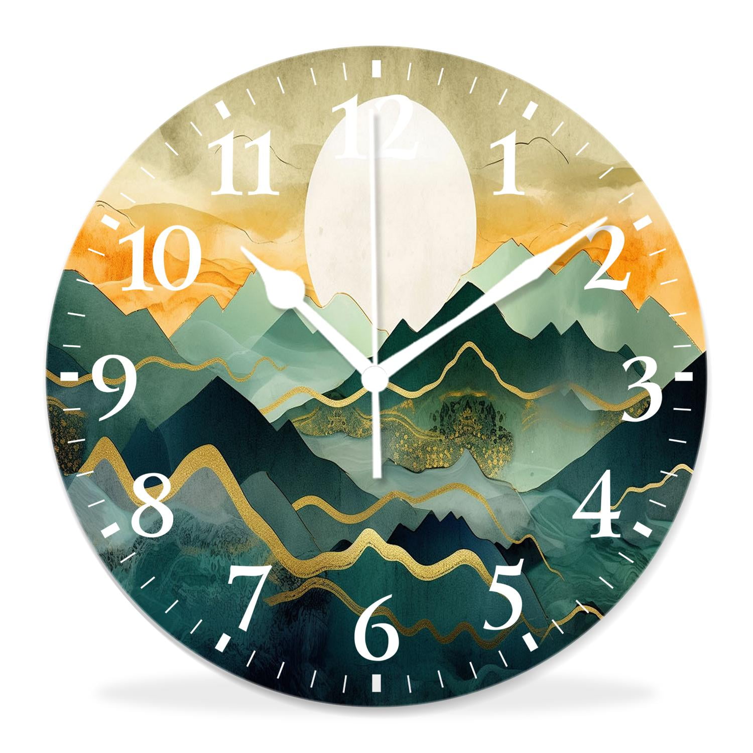 10 Inch Wall Clock Battery Operated Silent Clock Decorative for Office ...