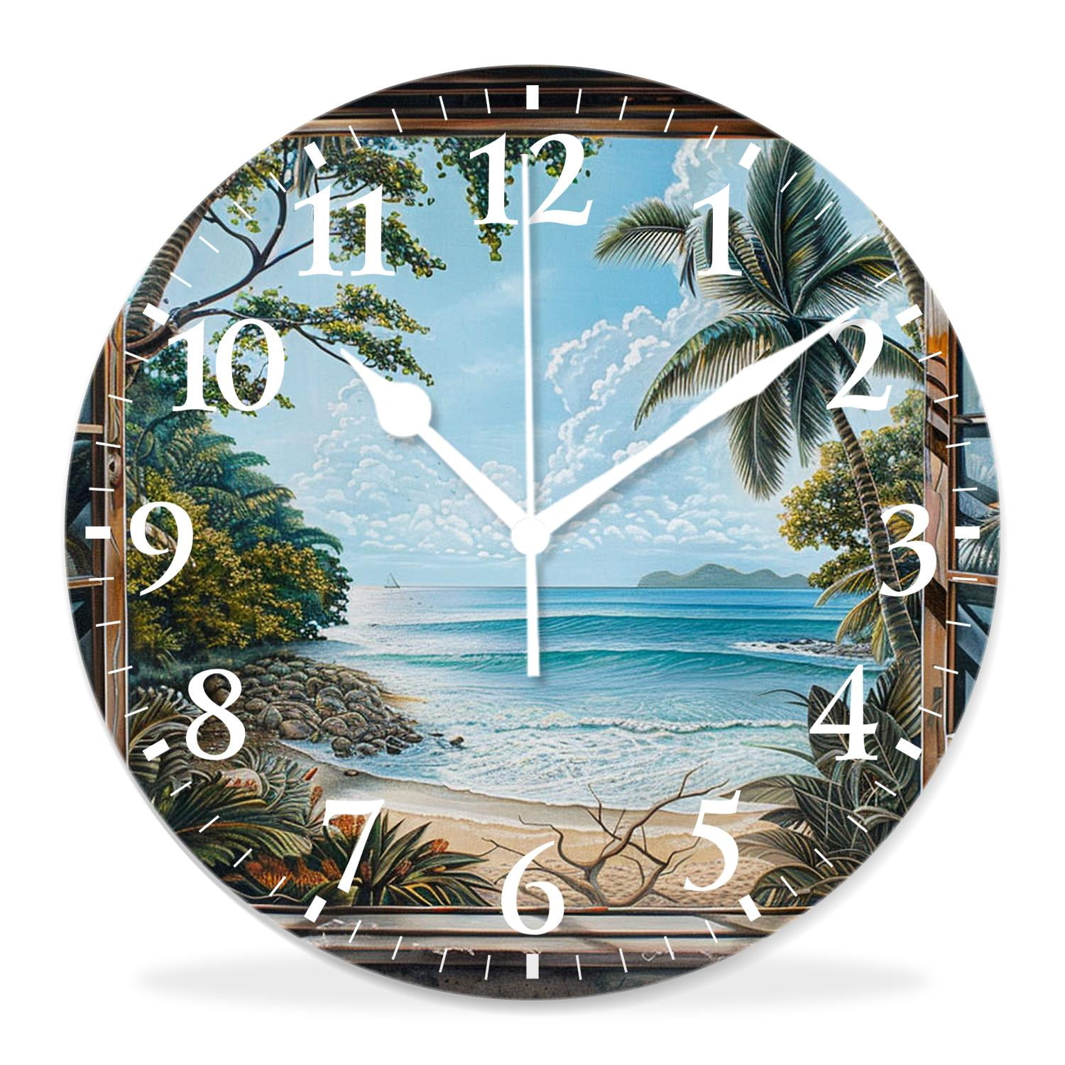 10 Inch Wall Clock Battery Operated Silent Clock Decorative for Office ...