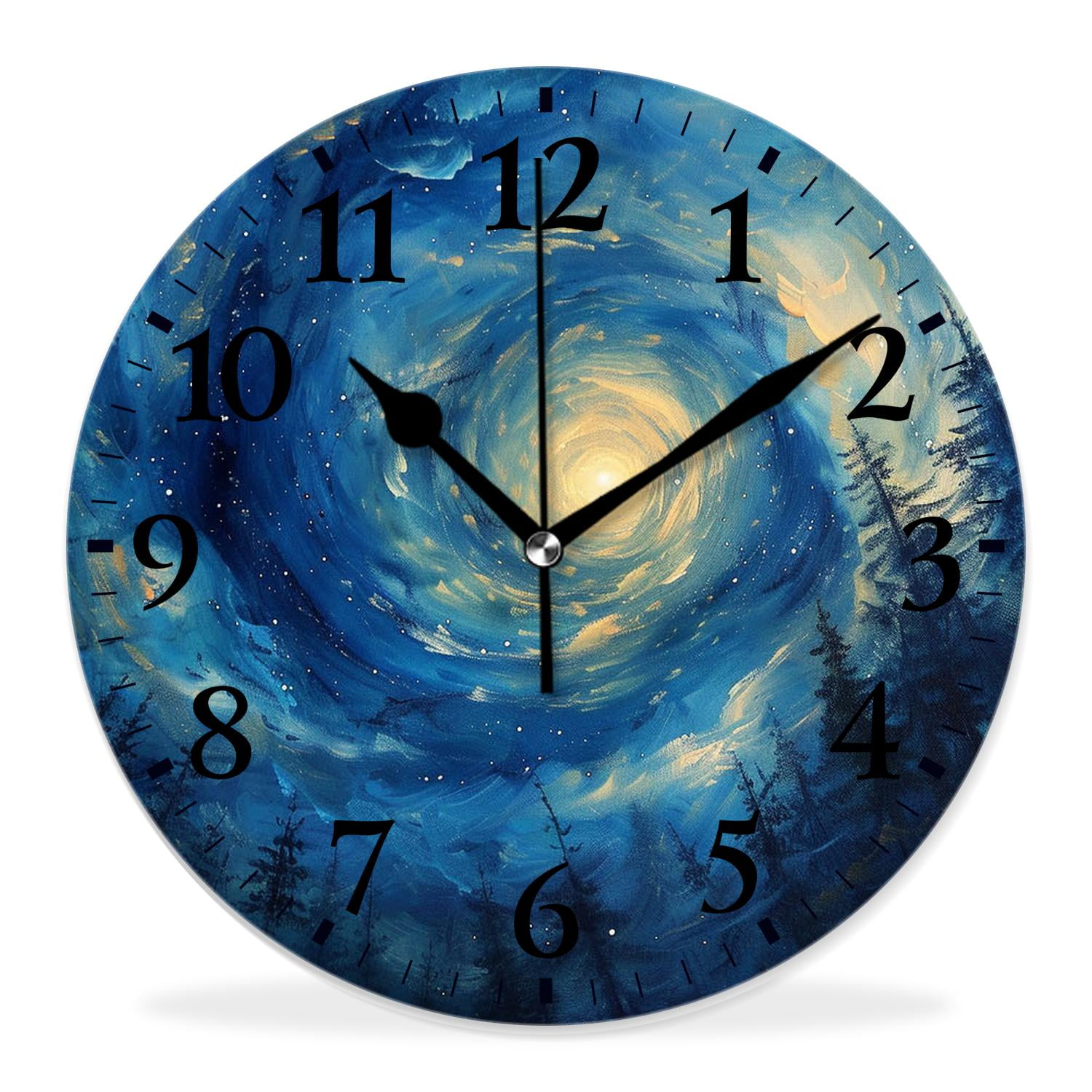 10 Inch Wall Clock Battery Operated Silent Clock Decorative for Office ...