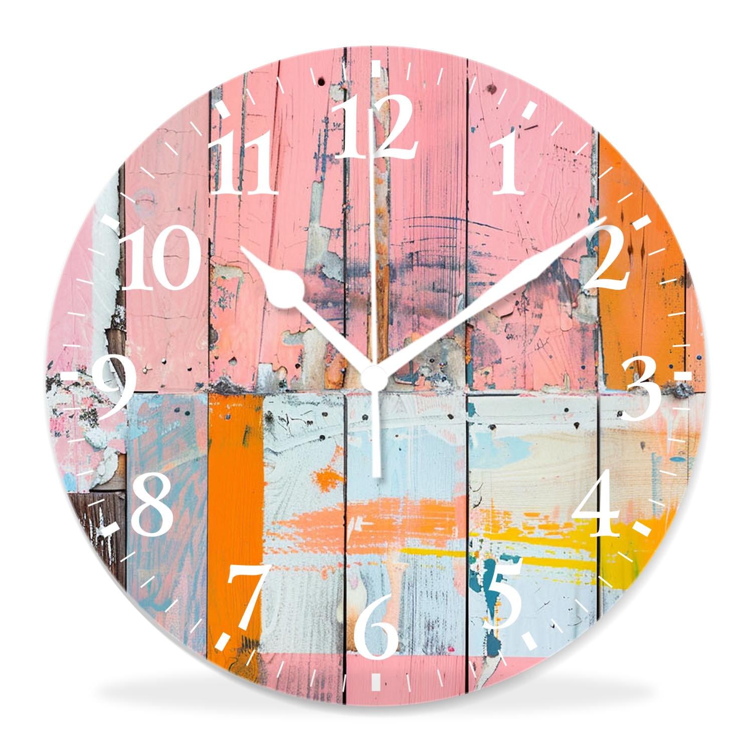 10 Inch Wall Clock Battery Operated Silent Clock Decorative for Office ...