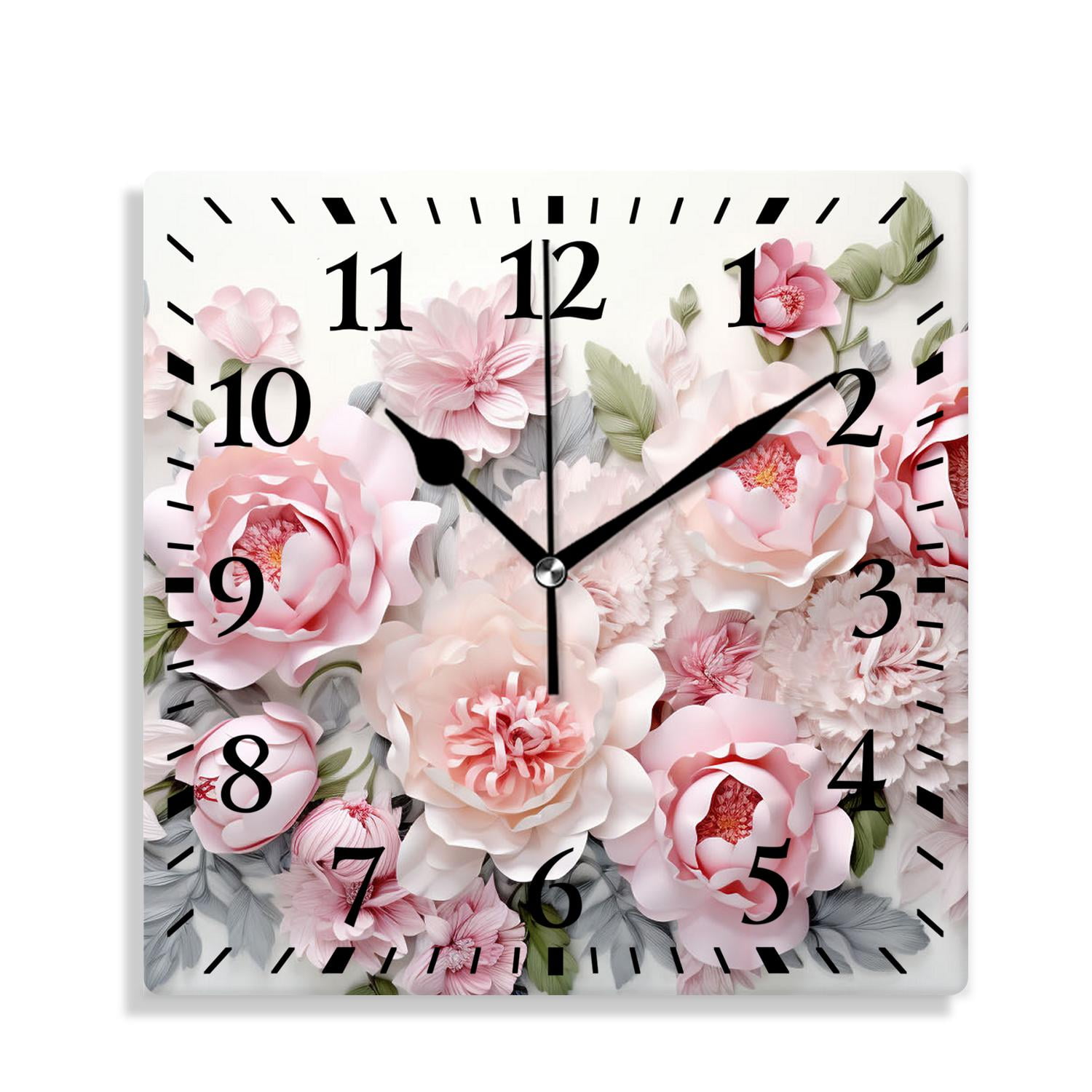 10 Inch Wall Clock Battery Operated Silent Clock Decorative for Office ...