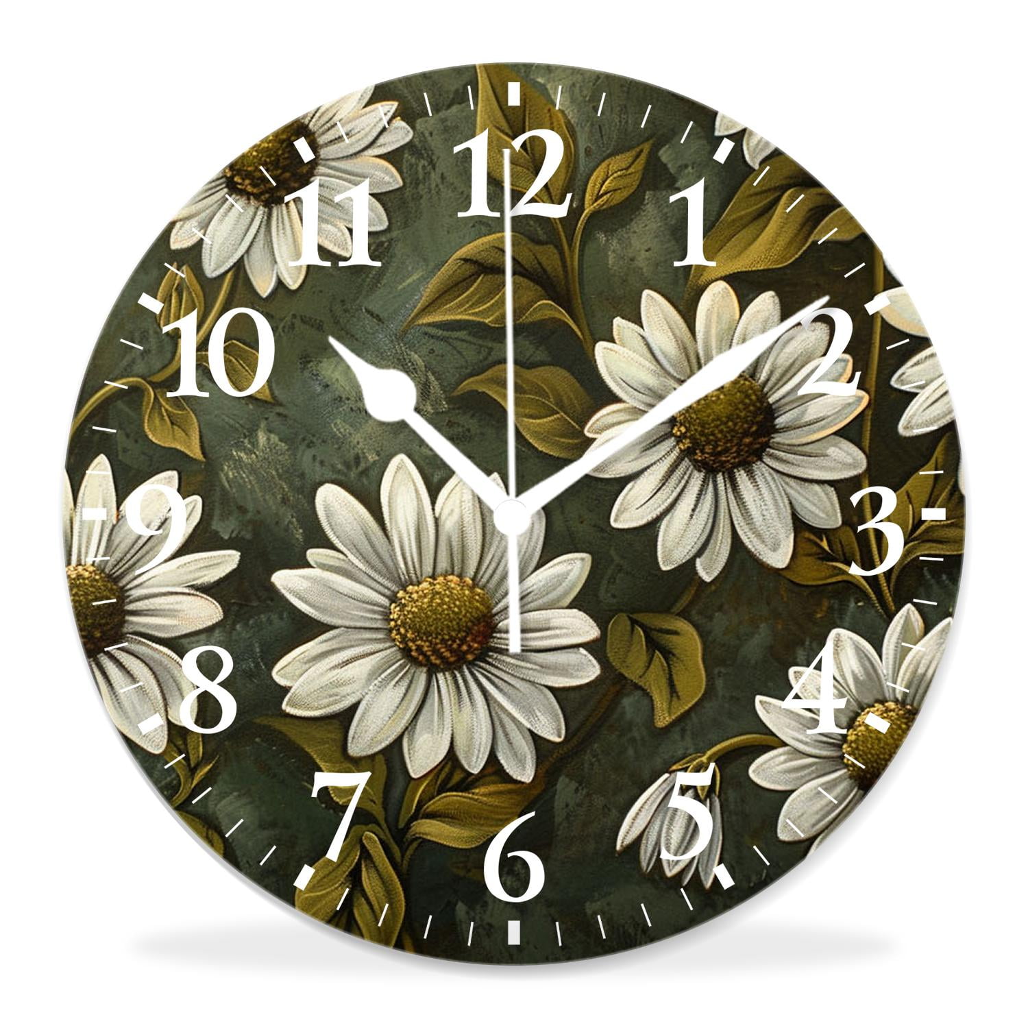 10 Inch Wall Clock Battery Operated Silent Clock Decorative for Office ...
