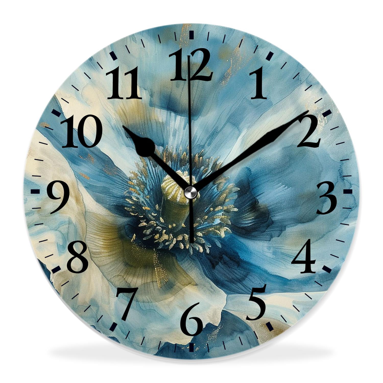 10 Inch Wall Clock Battery Operated Silent Clock Decorative for Office ...