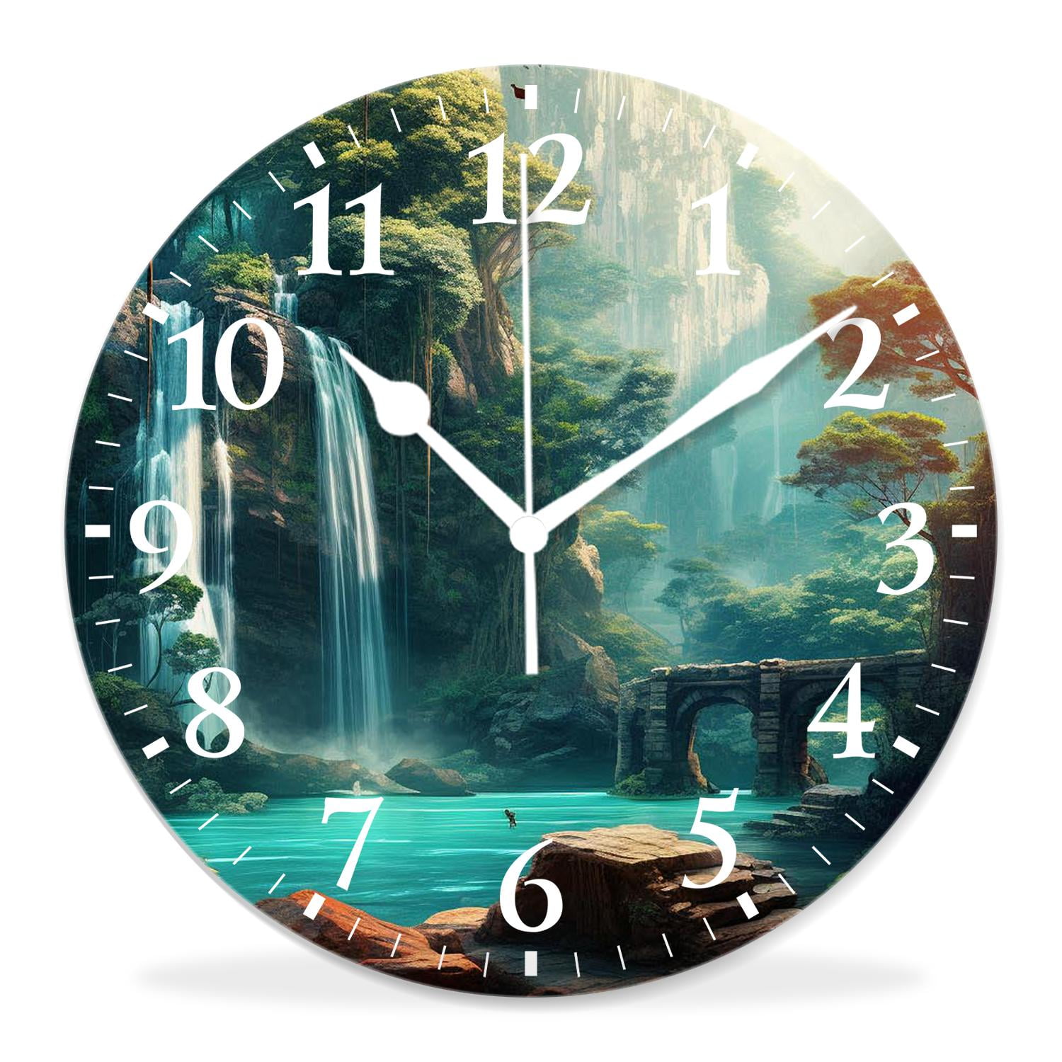 10 Inch Wall Clock Battery Operated Silent Clock Decorative for Office ...