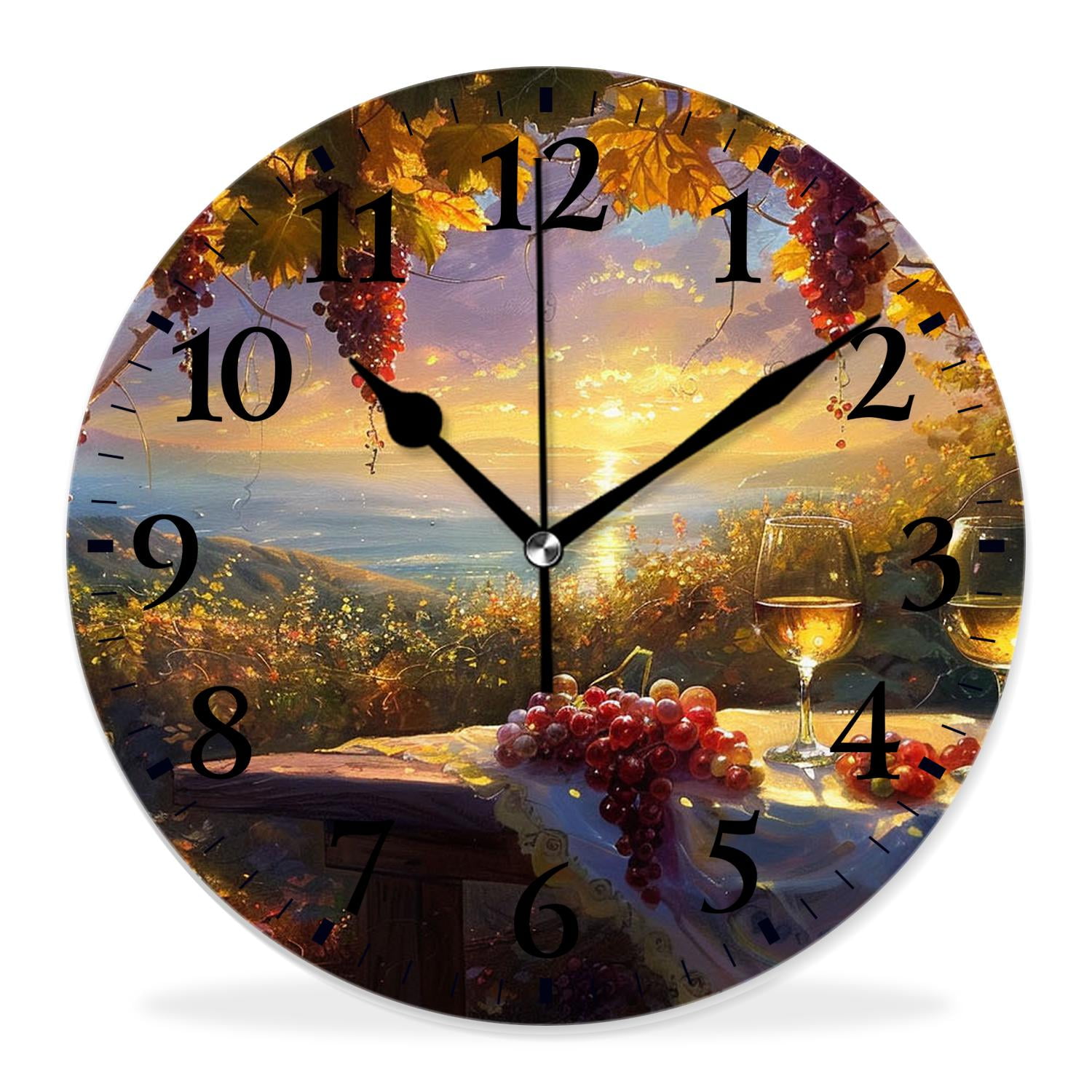 10 Inch Wall Clock Battery Operated Silent Clock Decorative for Office ...